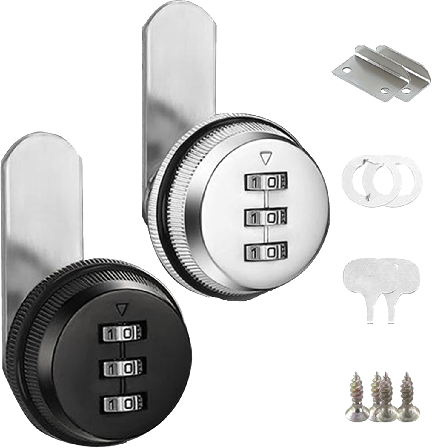 Viveous 2pcs Combination Lock For File Cabinets Dresser Lock Tool Box ...