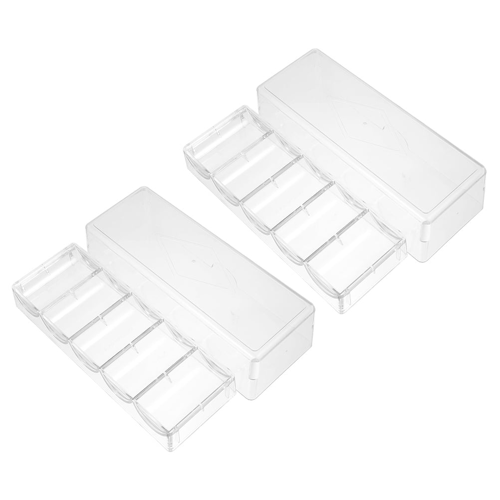 Viveous 2pcs Visible Chips Tray Poker Chip Rack Chips Storage Container ...