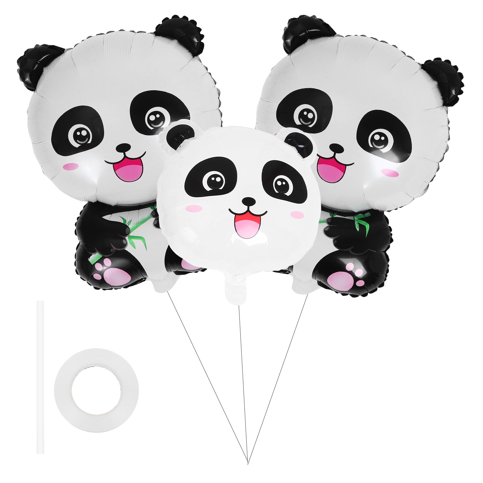 Viveous 3 Pcs Aluminum Film Balloons Cartoon Panda Balloons Lovely ...