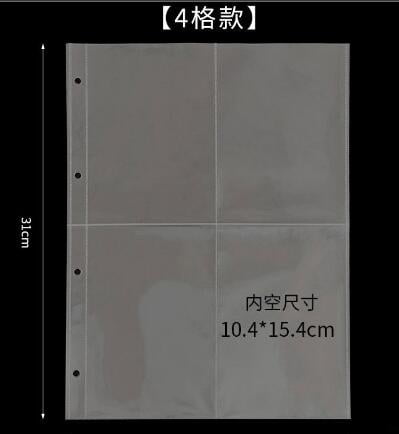 Viveous 30pcs 4 Pocket Card Pages Trading Card Protector Sheets ...