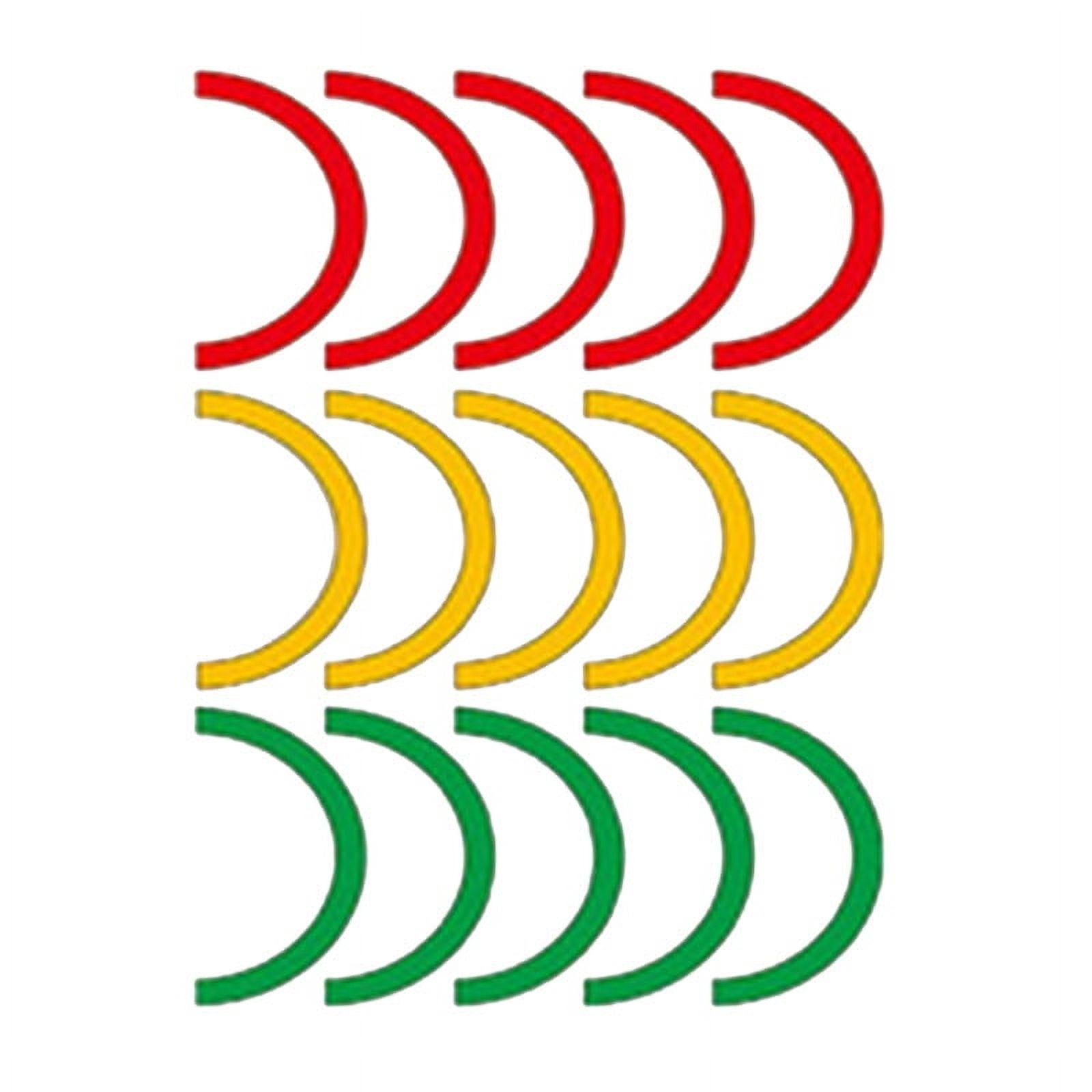 Viveous 3pcs Adhesive Pressure Gauge Labels Arc Pressure Range Display ...