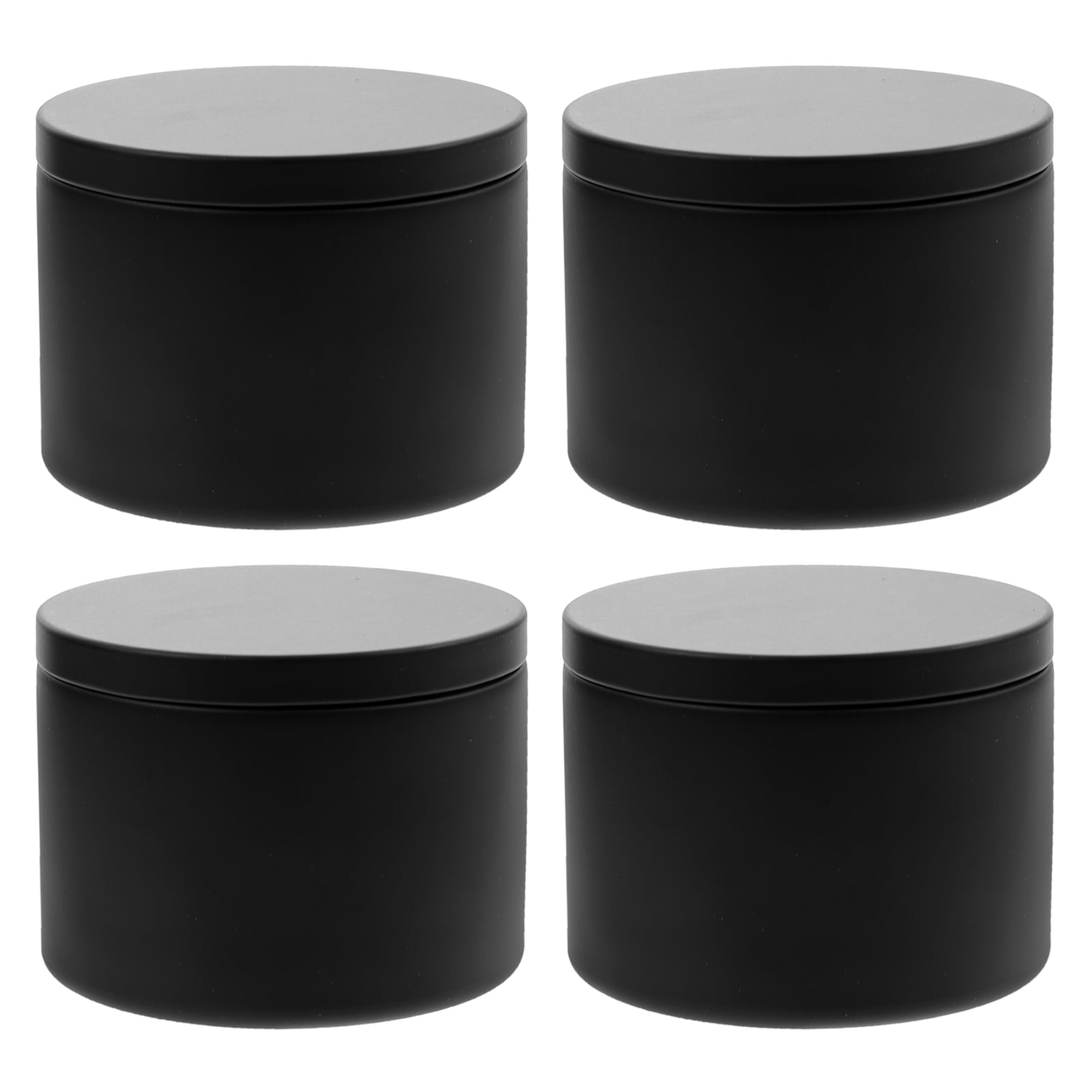 Viveous 4PCS Round Metal Tins Containers 8 Oz Empty Tins Jars Storage ...