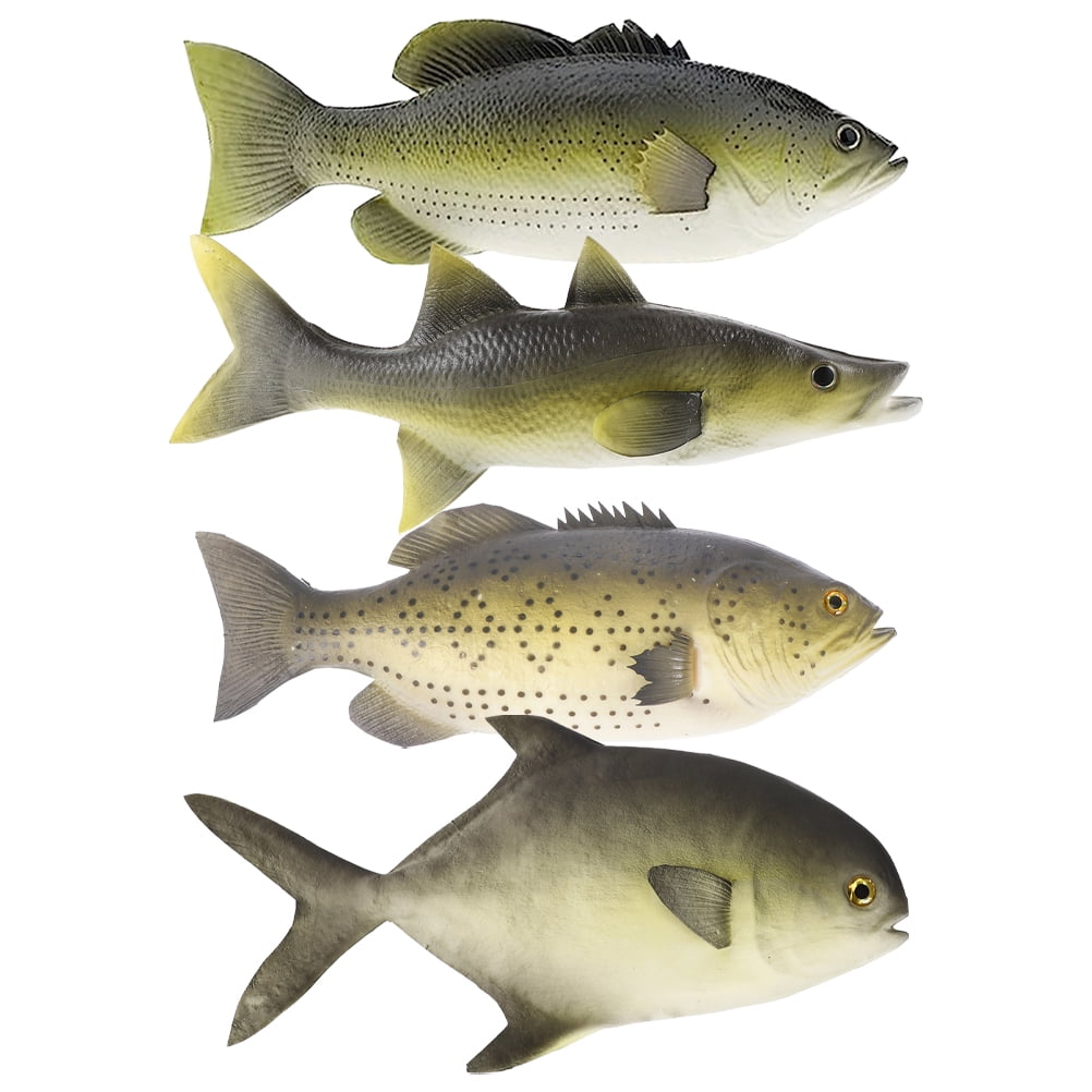 Viveous 4pcs Artificial Fish Models Fake Fish Set Simulated Fish ...