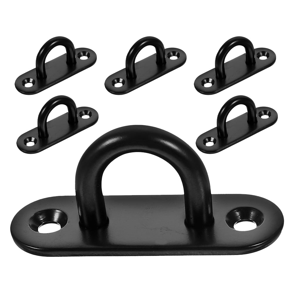 Viveous 6pcs Metal Black Ceiling Hooks Oval Shaped Anchors Stainless ...