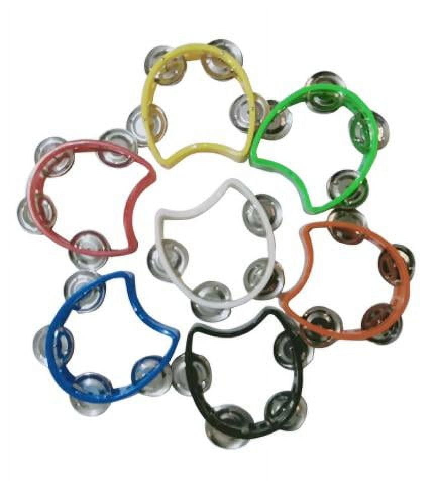 Viveous 7 Pcs Handheld Tambourines With Bells Plastic Percussion ...
