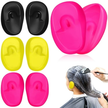 Teissuly 100pcs Clear Earmuffs Shower Hair Coloring Ear Protector Cover ...