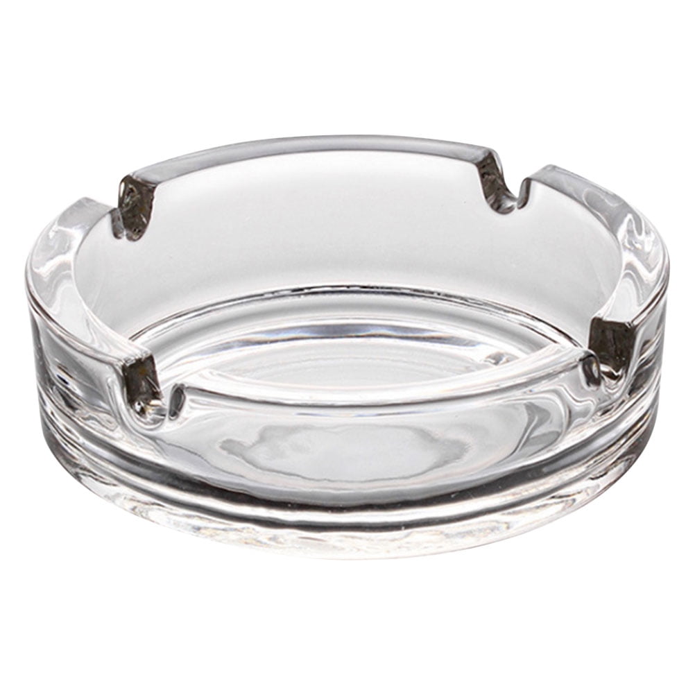 Viveous Glass Ashtrays Round Cigarettes Ashtray: for Home Office Indoor ...