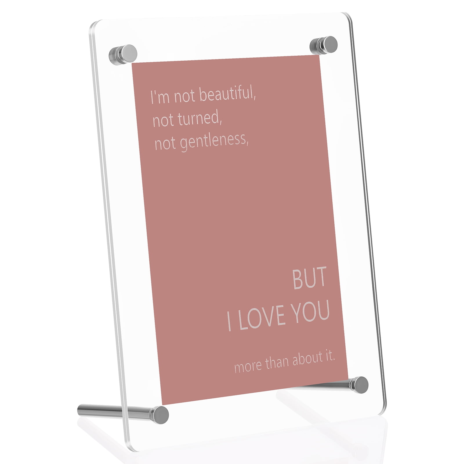 Masteelf Clear Acrylic Photo Frame with Stand for Desk Display High and ...
