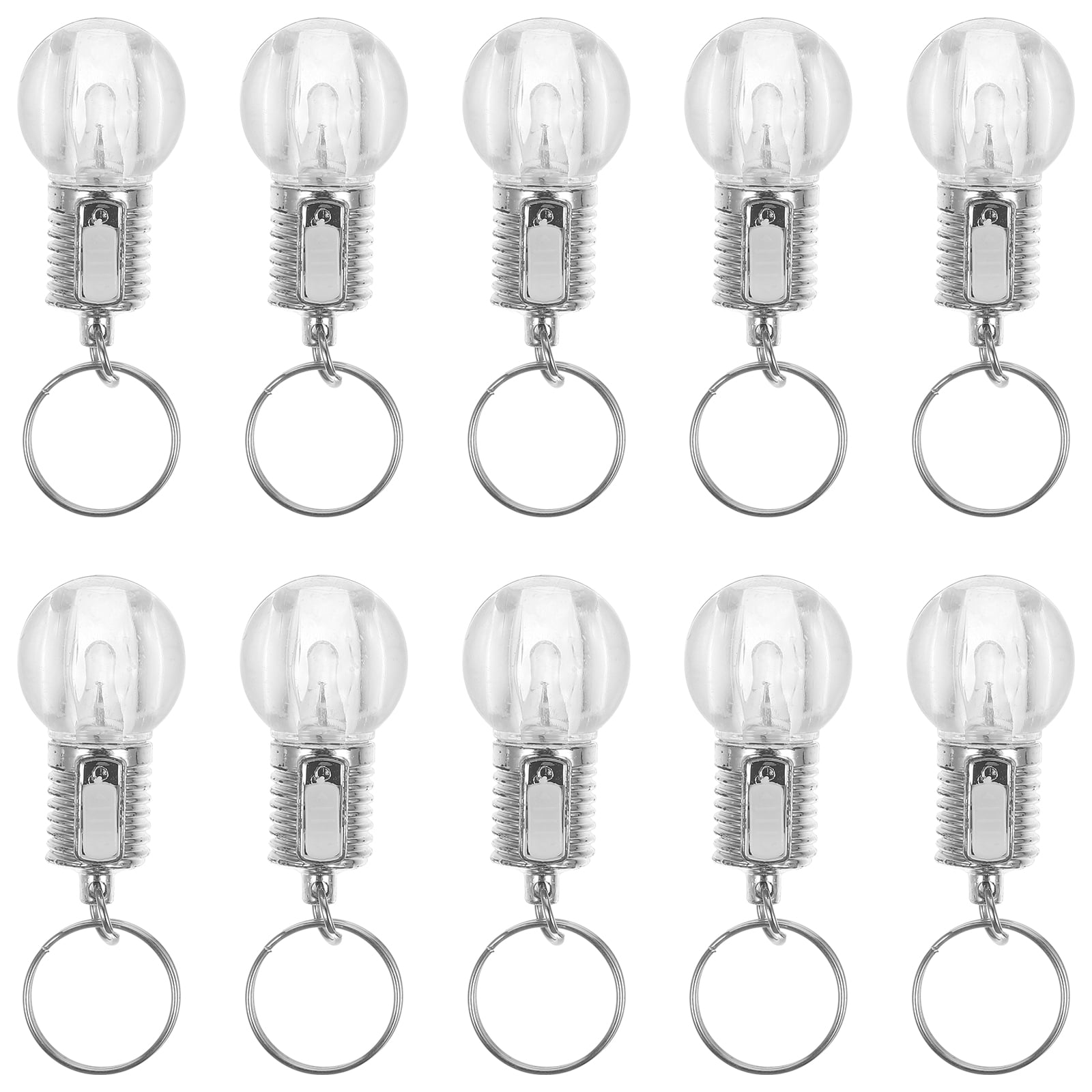 Viveous STOBOK LED Bulb Keychain Flashlights Key Chain Small Change ...
