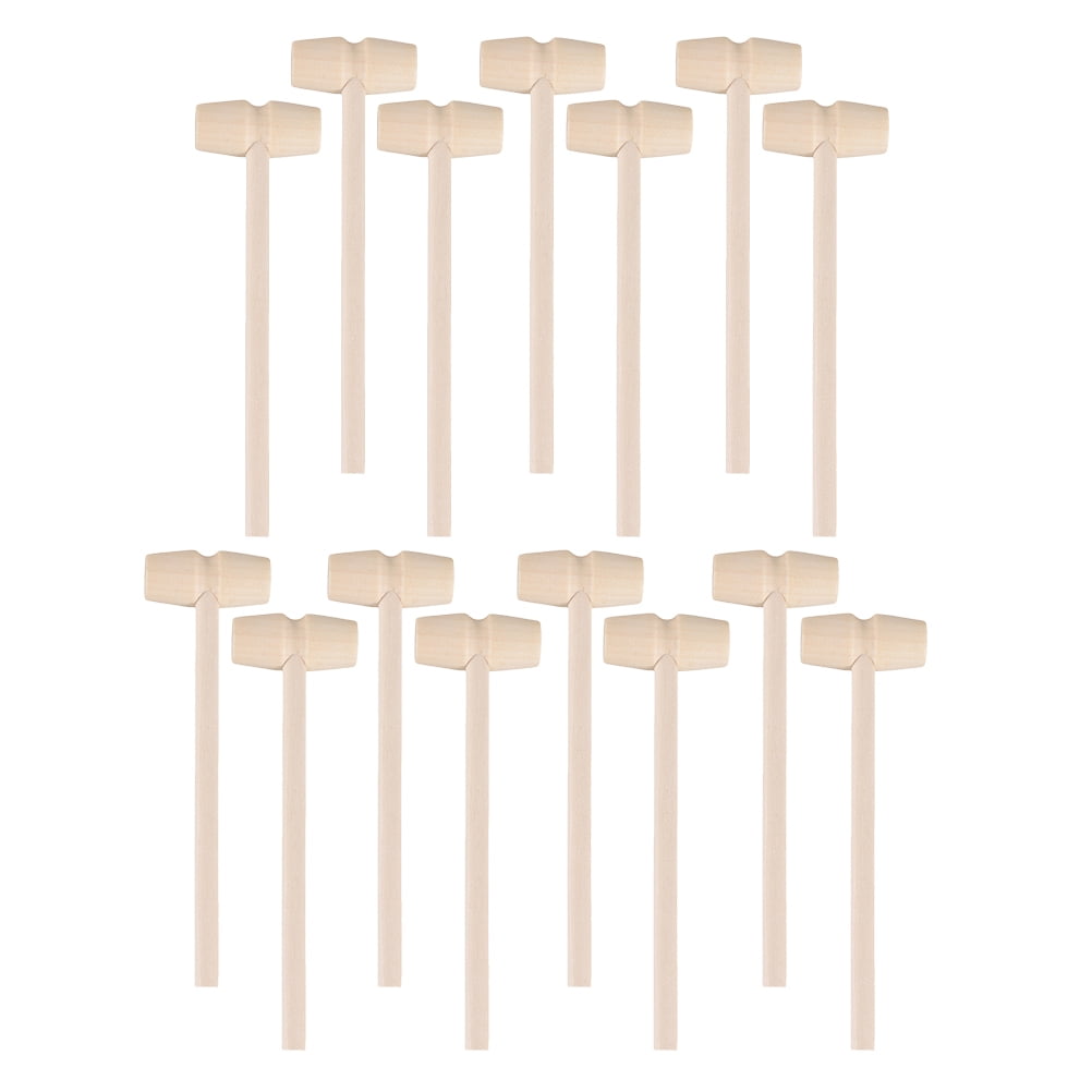 Viveous Wooden Breakable Mallet: 15Pcs Small Wooden Mallets Kids ...