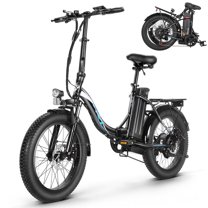 Gocio 26 in. Electric Bike for Adults, 500W Folding Electric Mountain Bicycle Max 22Mph, Full ...