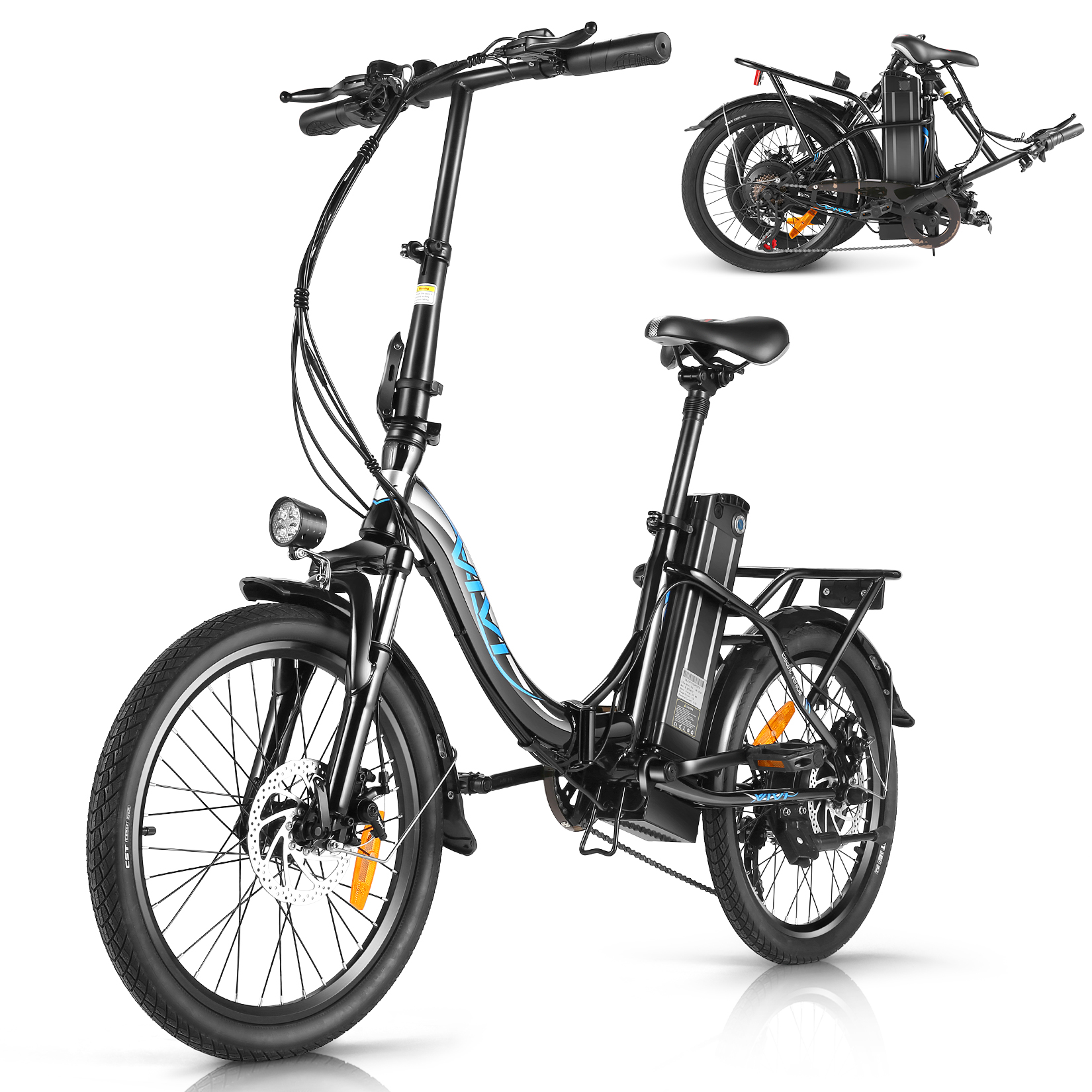Gocio Adult Electric Bicycles Foldable Ebike, 500W 26" Electric ...