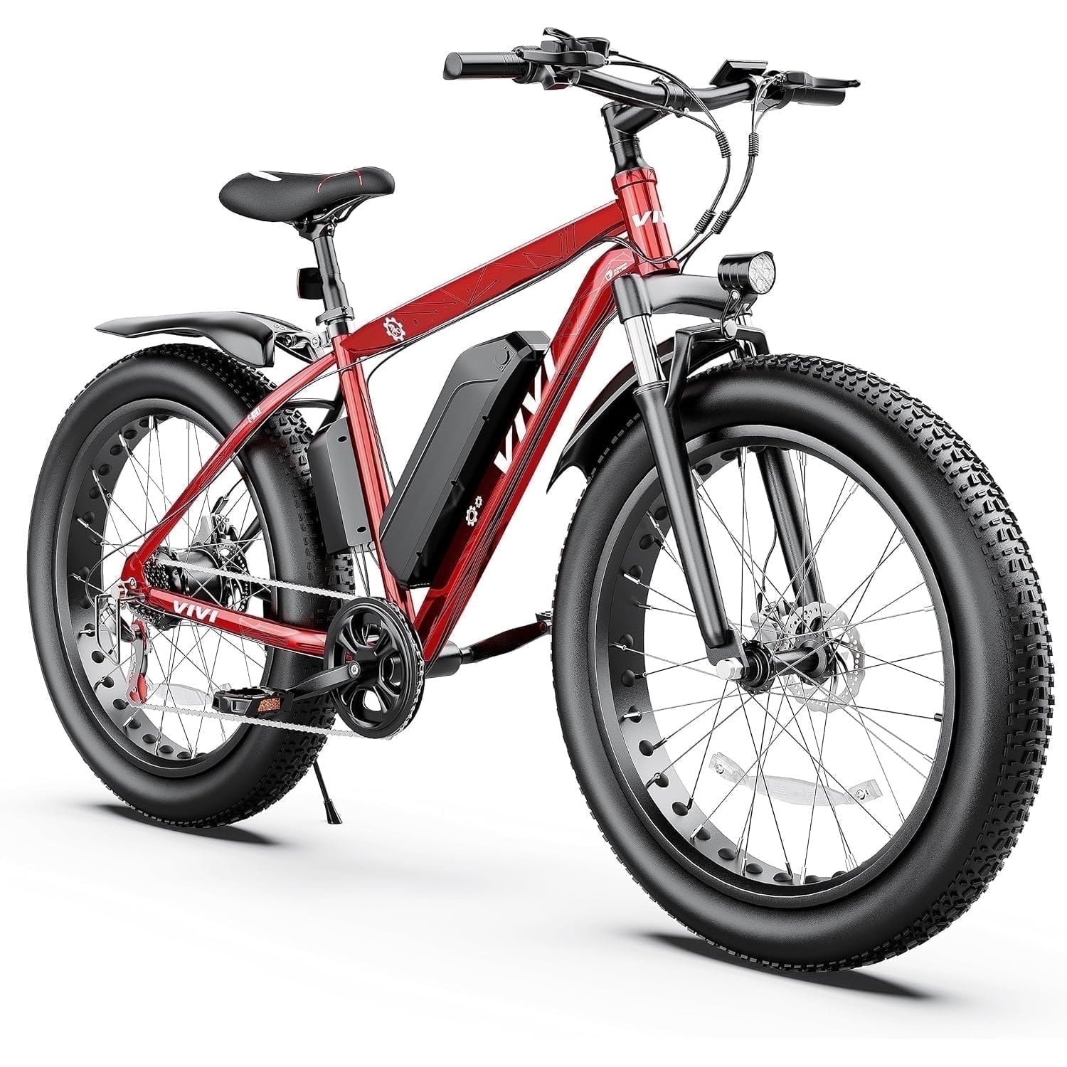 "Vivi 26""x4.0 Fat Tire Electric Bike, 500W, 48V 13Ah Battery, UL2849 ...