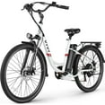 Vivi Electric Bike for Adults 26" Electric Cruiser Bike 500W Step-Through Electric Bike 20MPH ...
