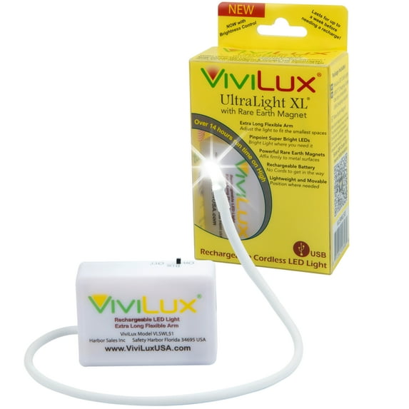 ViviLux Ultralight XL Craft and Sewing Light, 11" Extended Flexible Arm ...