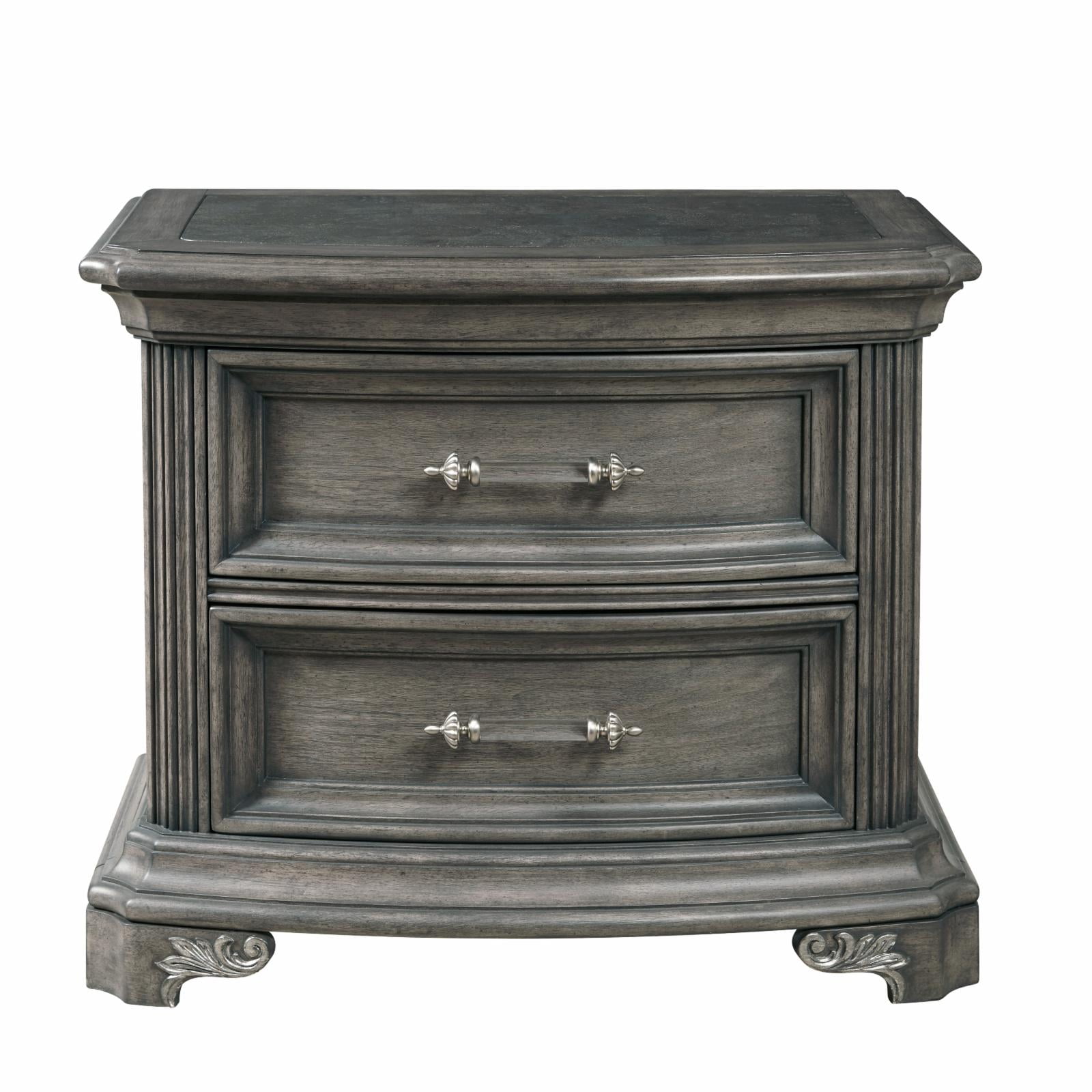 Vivian 2 Drawer Wood Nightstand in Gray Finish by Pulaski Furniture ...