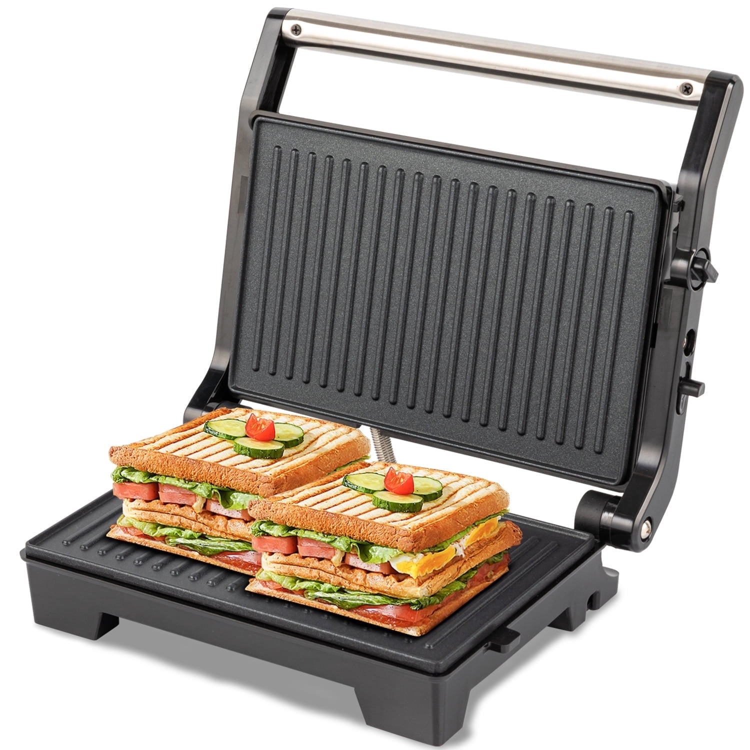 Vivicreate 1000W 3-in-1 Panini Press & Indoor Grill, 180° Open Flat ...