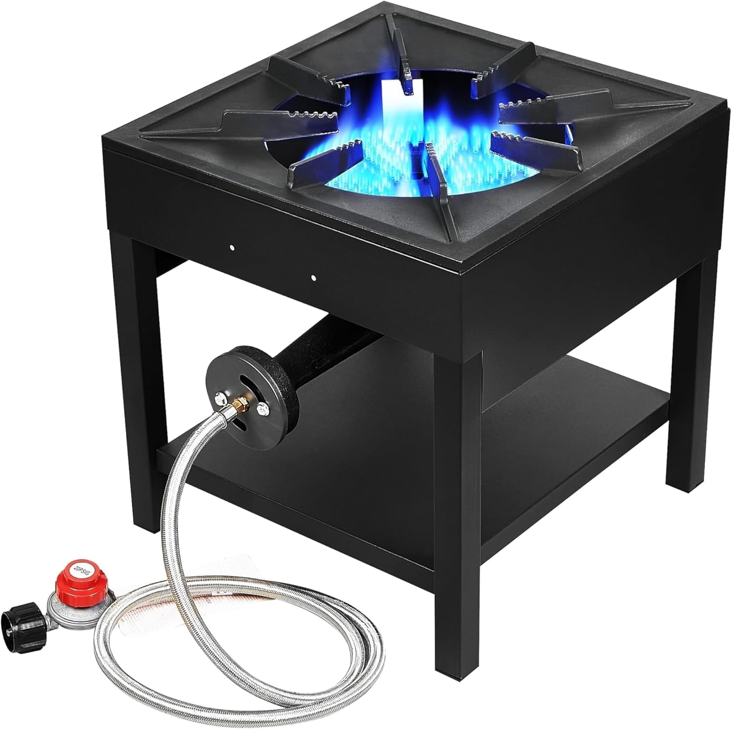 Vivicreate 185000 BTU High Pressure Propane Gas Stove with Cast Iron ...