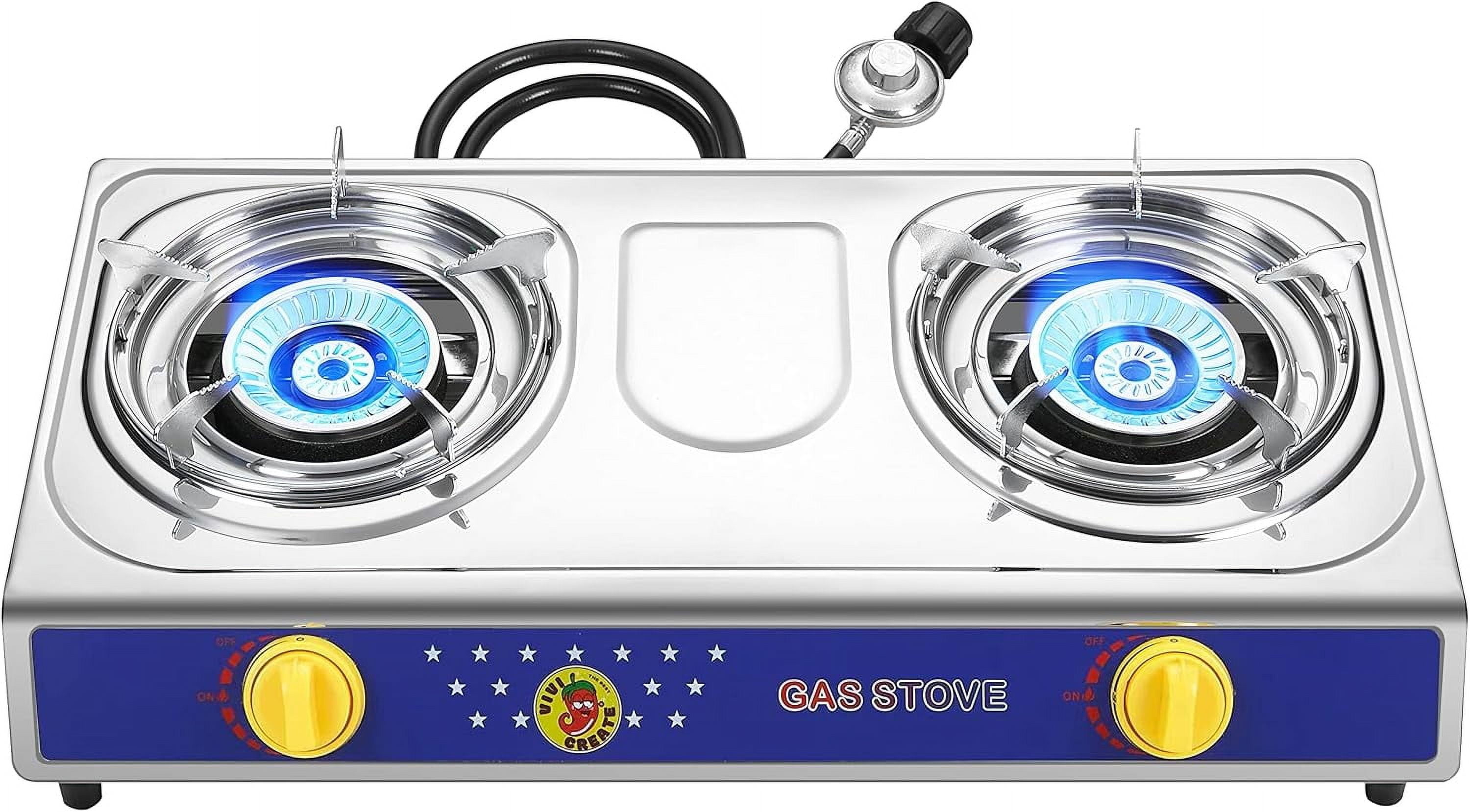 Vivicreate 25000 BTU 2 burner stainless steel panel auto ignition ...