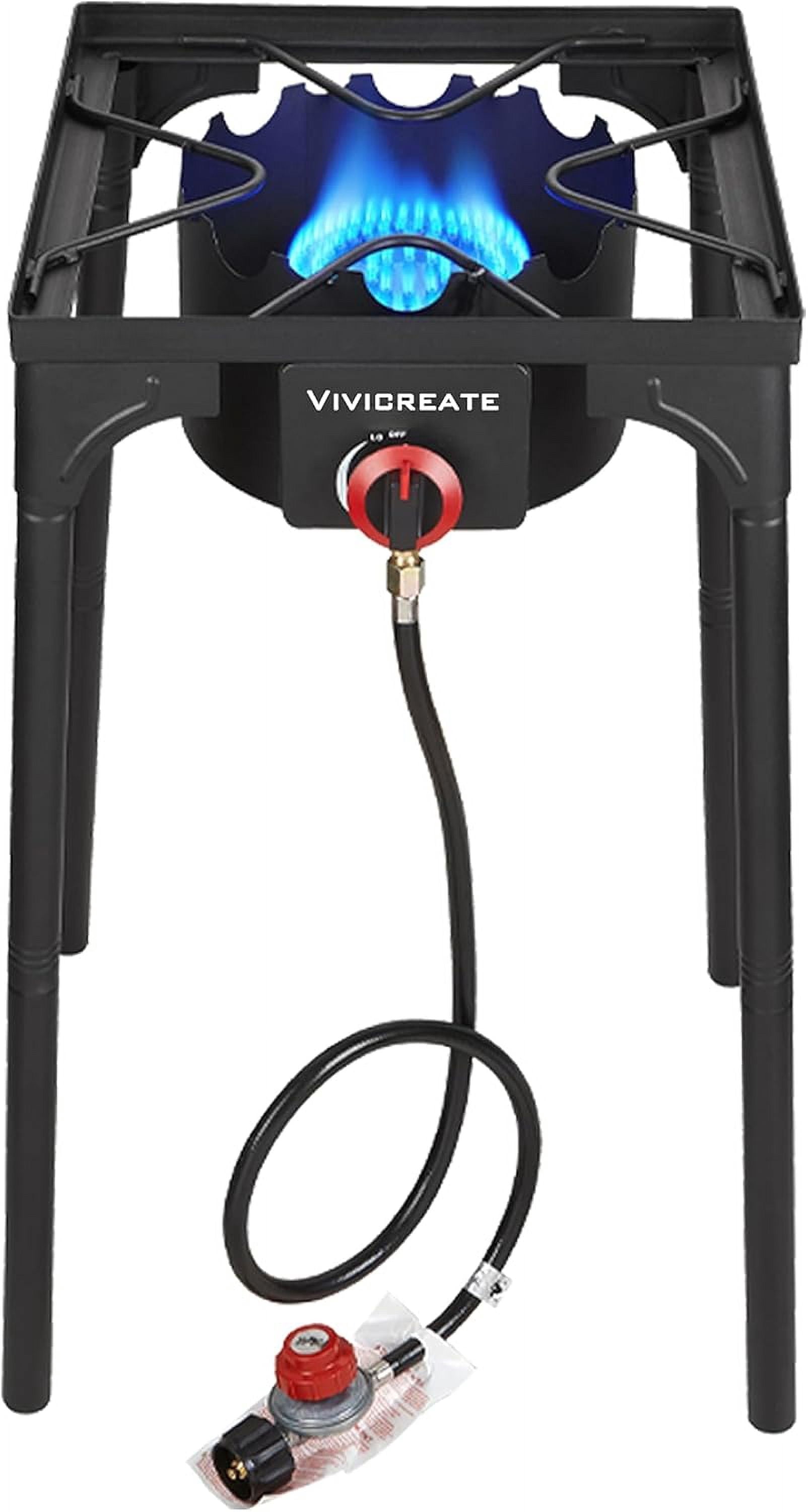 Vivicreate 30000 BTU free standing Outdoor Stove, Side burners,Camping ...