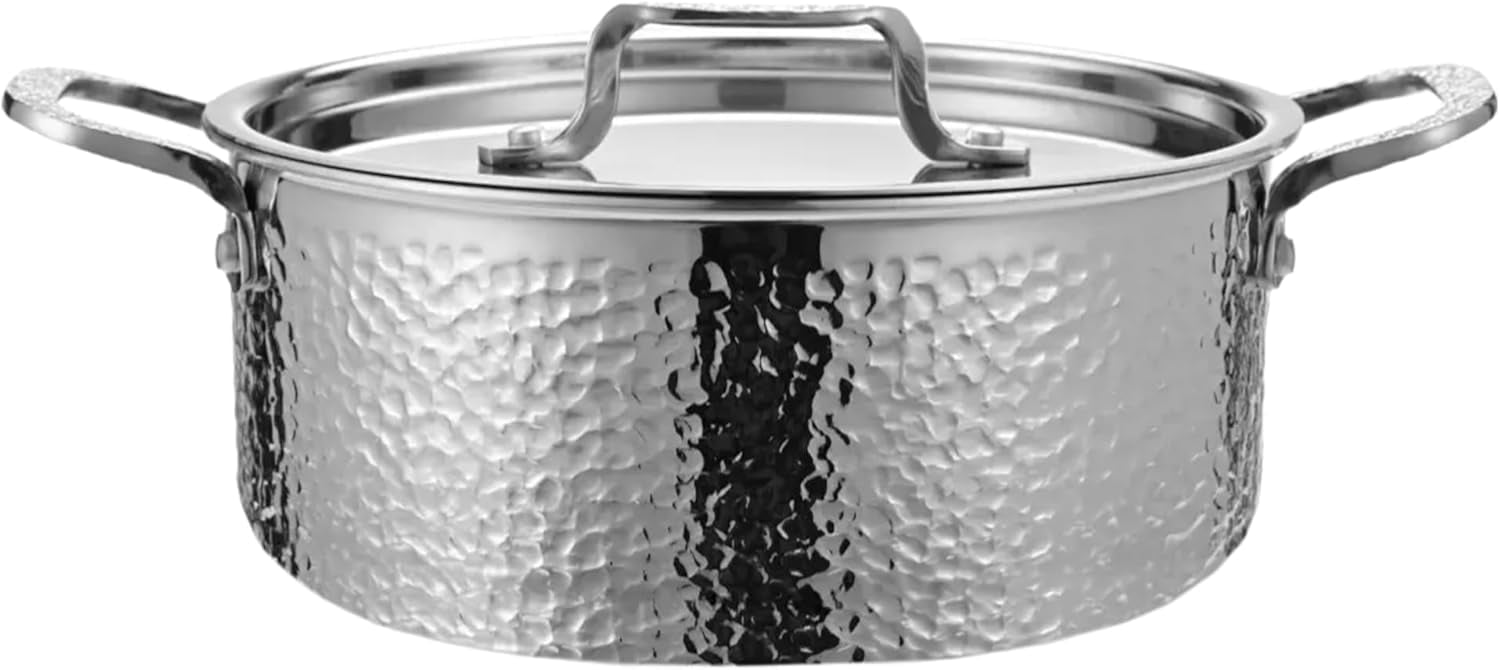 Vivicreate Tri-Ply Stainless Steel Stockpot – Deep Cooking Pot with ...