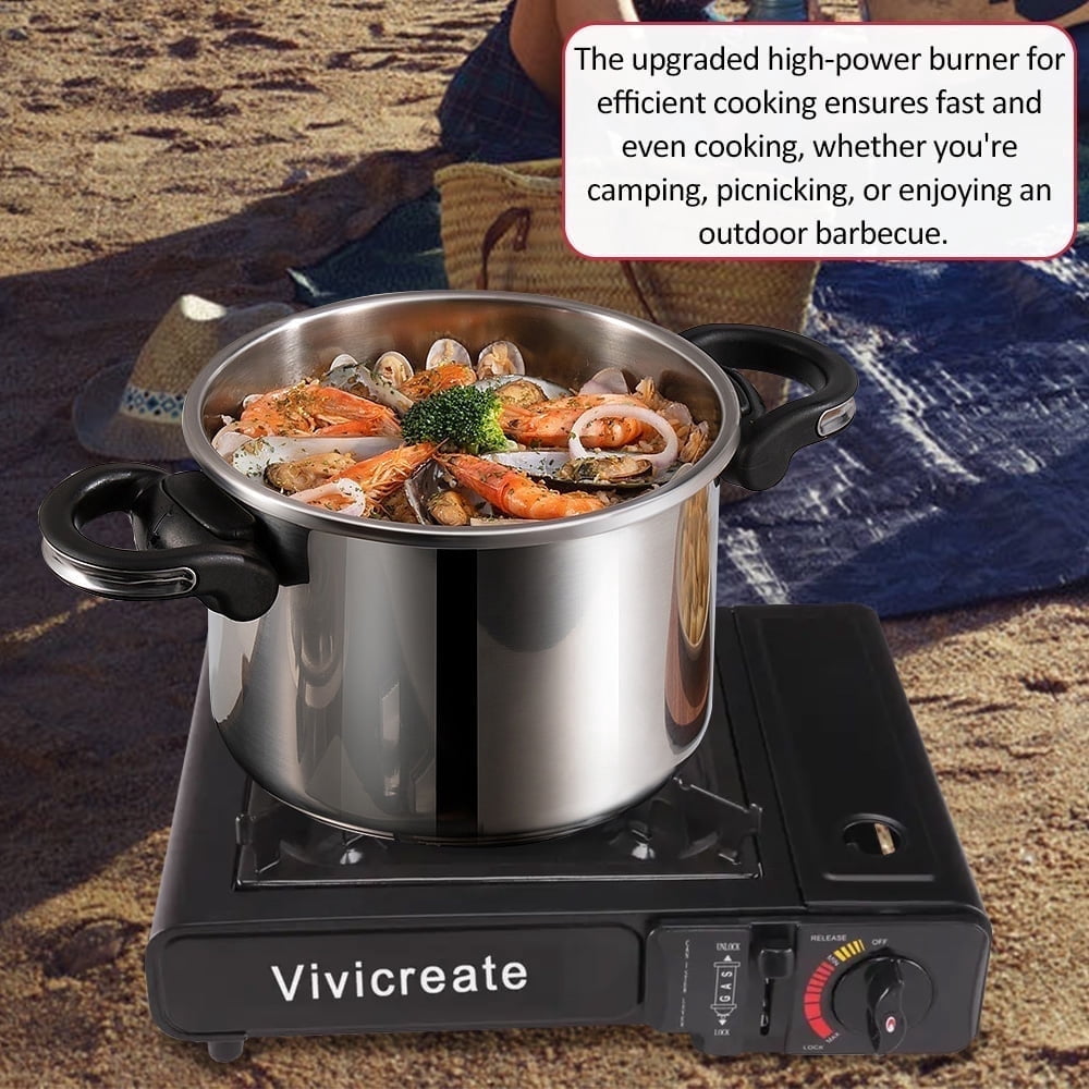 Vivicreate Portable Propane Gas Stove, Single Burner Outdoor Camping ...