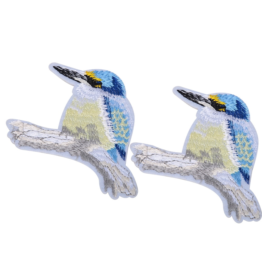 Vivid Bird Embroidery Applique Iron On Patch, 2-Piece DIY Accessory Set ...