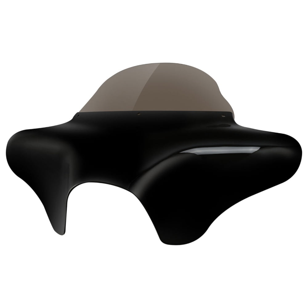 Vivid Black Batwing Fairing Windshield For Harley-Davidson Honda Yamaha ...