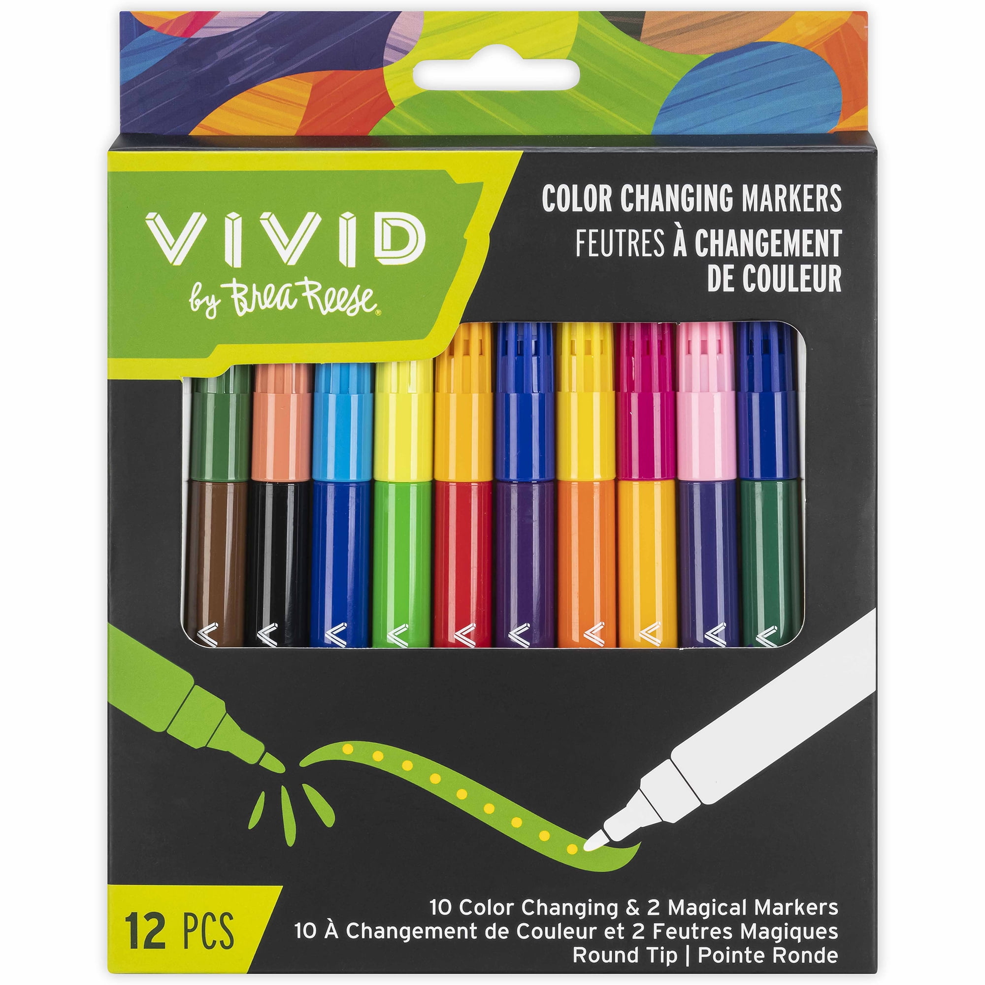 Vivid by Brea Reese: Color-Changing Markers - 10 Color & 2 Magic Ink ...