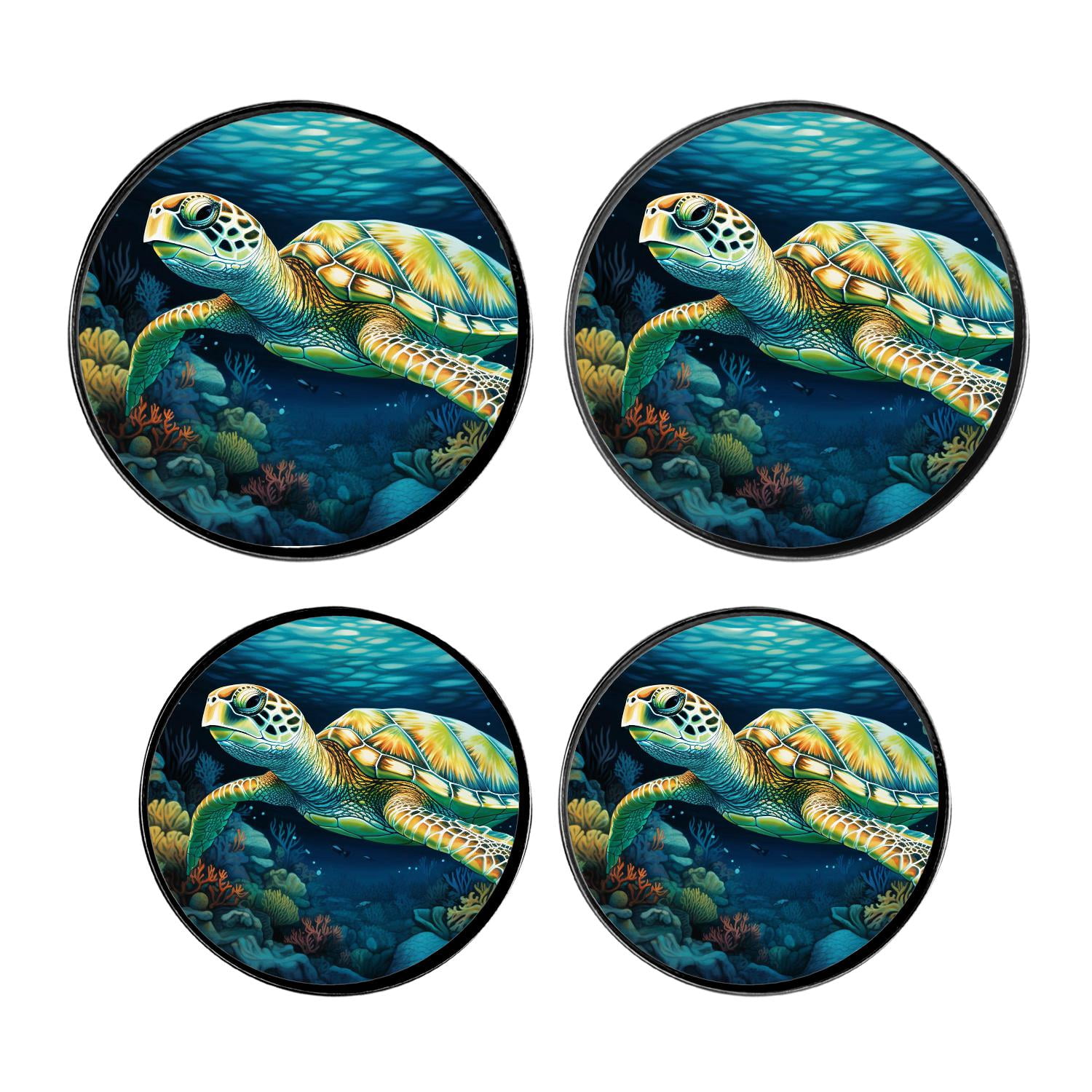 Vivid Color Ocean Sea Turtle Image Stove Burner Covers Set,Gas Stove ...