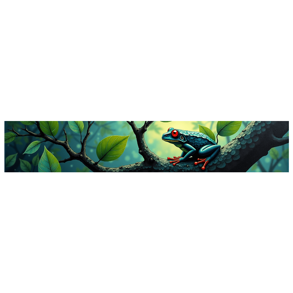 Vivid Colored Frog Themed Background Backdrop Banner Party Decorations ...