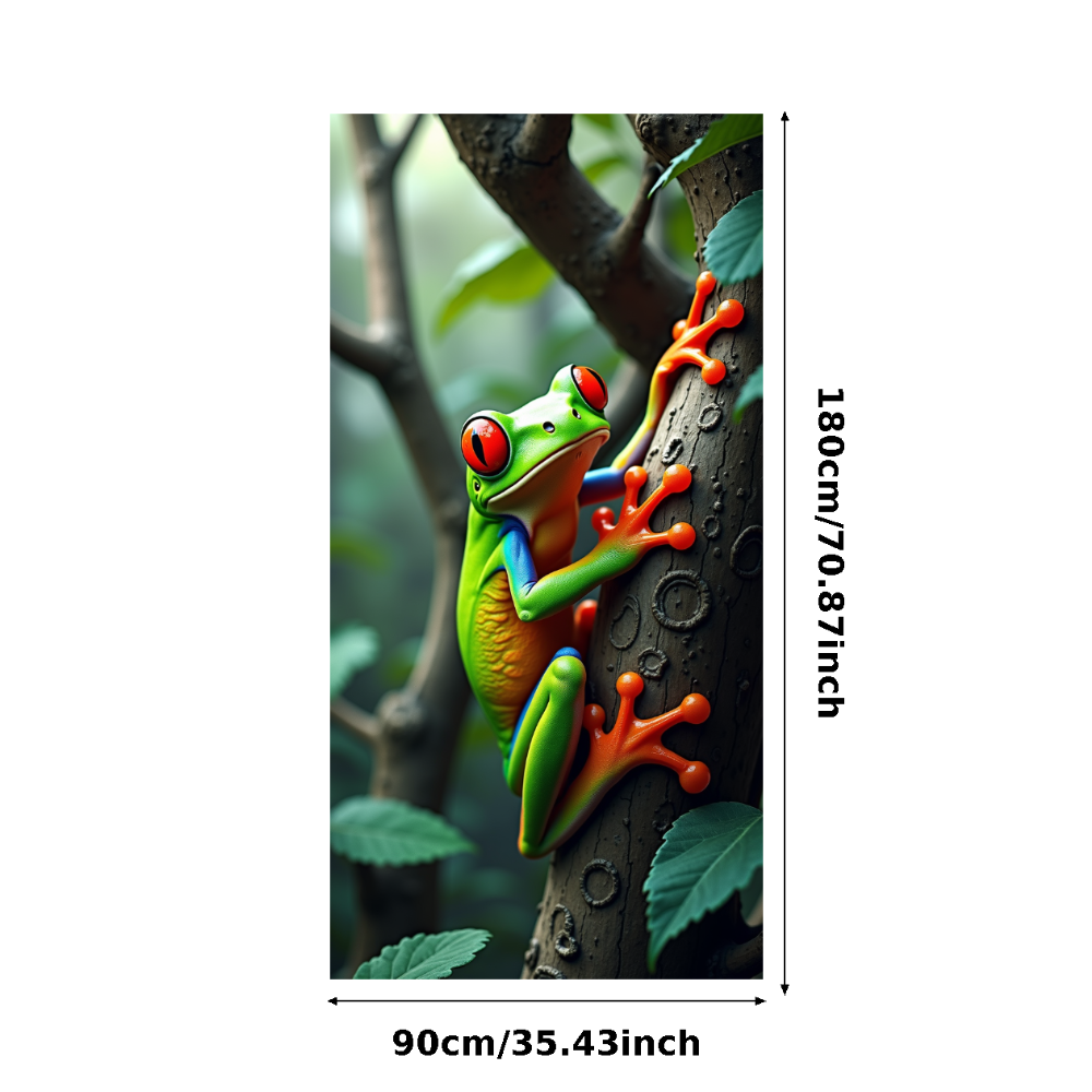 Vivid Colorful Frog Themed Backdrop Banner Party Decorations Background ...