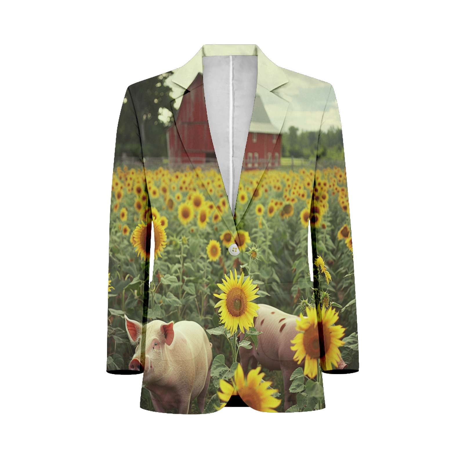 Vivid Country Scene With Farm Animals Customized Men's Suits full man ...