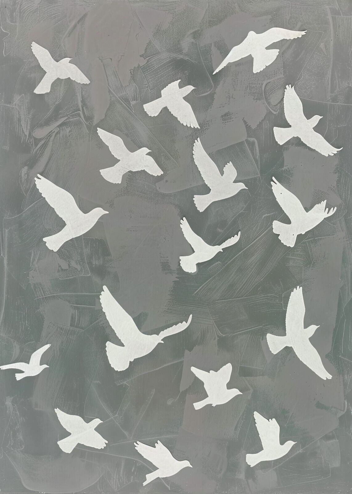 Vivid Dark Modern Art Poster 24 x 36 Abstract Black and White ...