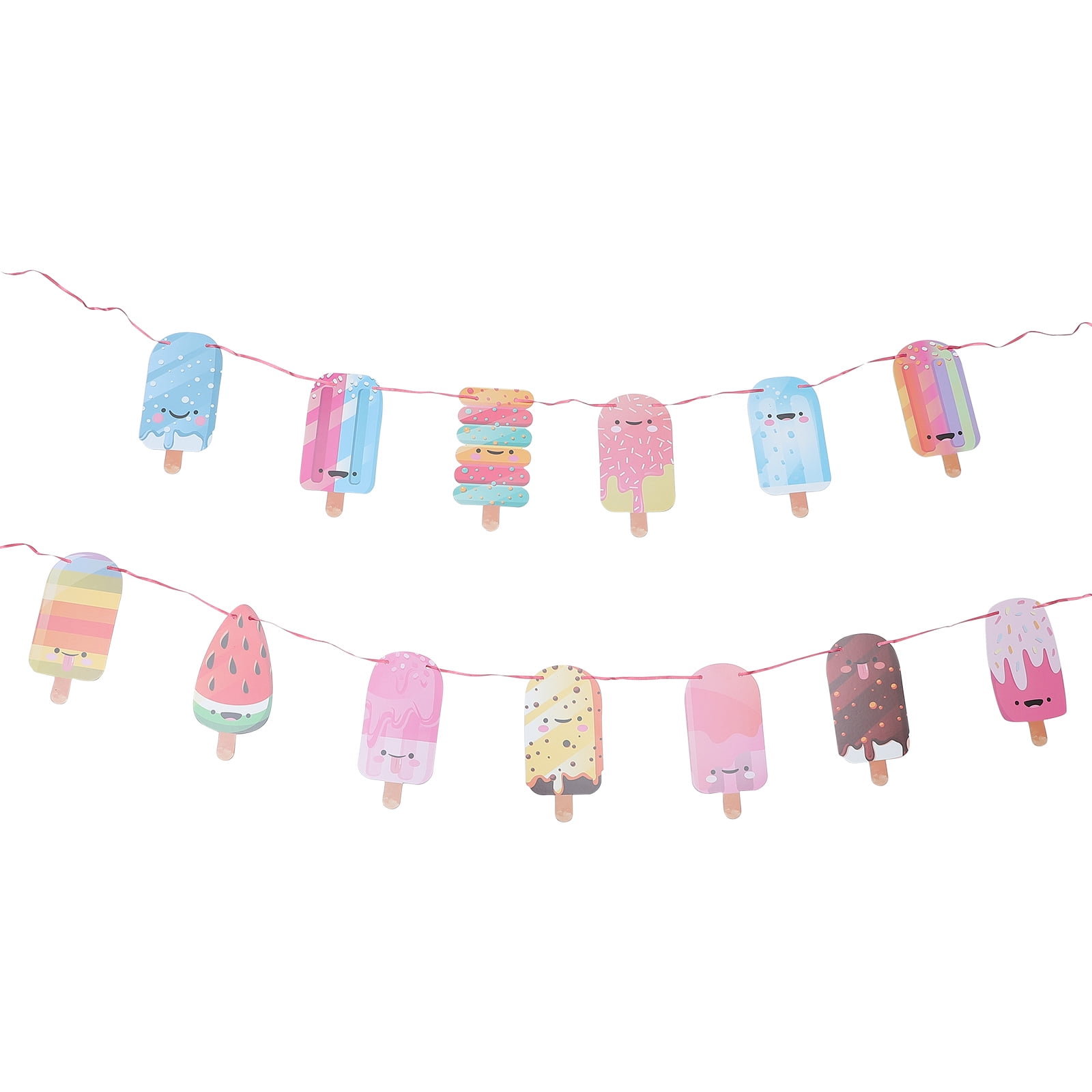 Vivid Exquisite Birthday Banners Ice Cream Party Favors Ice Cream ...