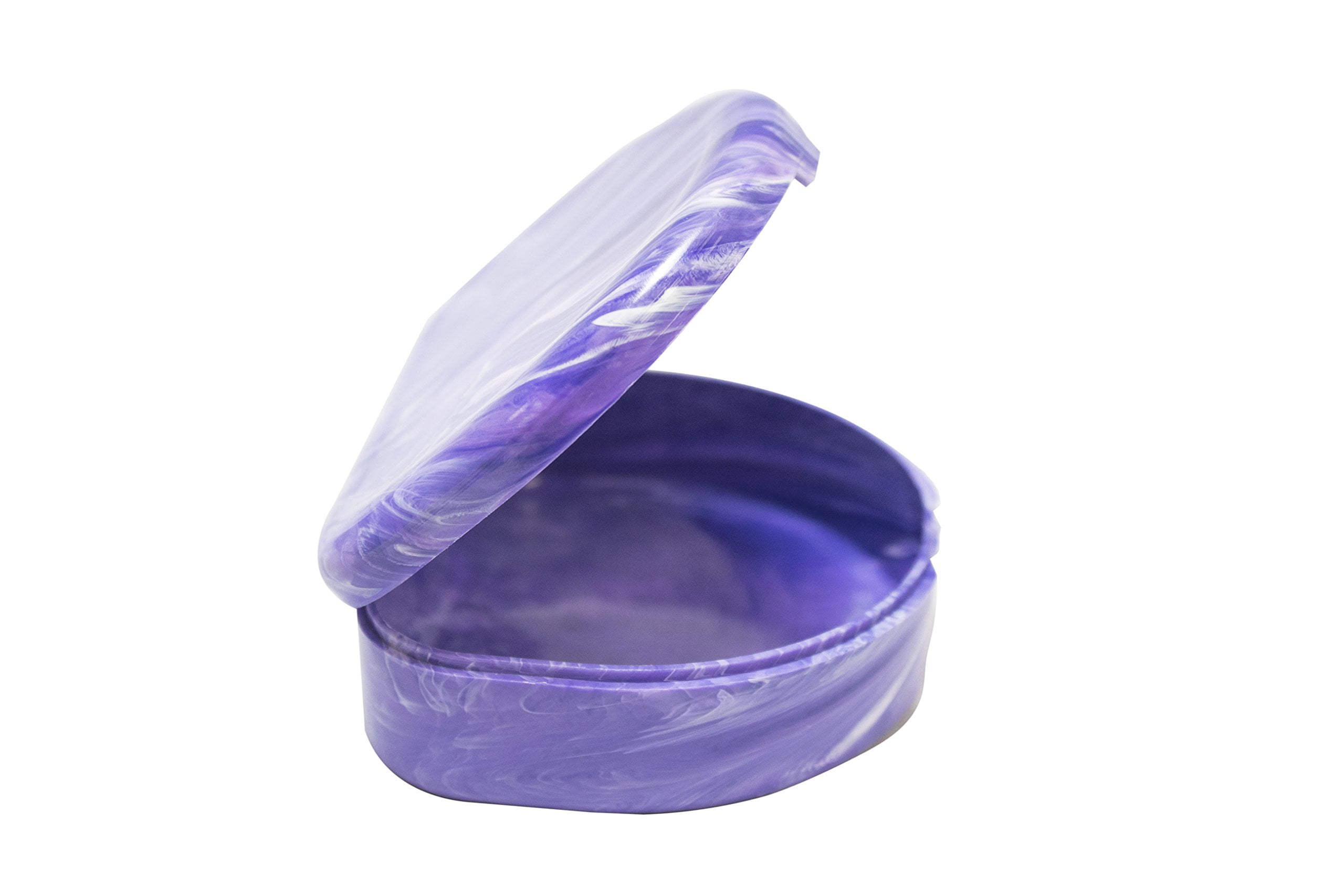 Vivid Orthodontic Marble Retainer Case With Hinged Lid Snaps Portable ...