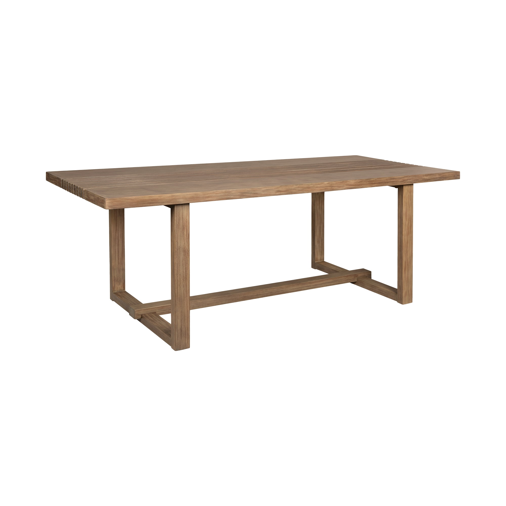Vivid Outdoor Patio Dining Table in Light Eucalyptus Wood - Walmart.com