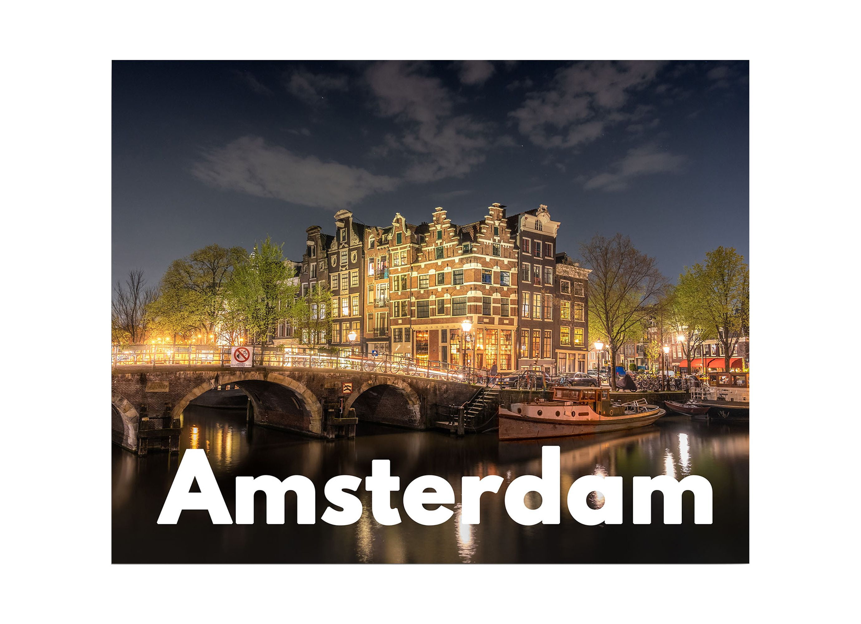 Vivid Pixel Amsterdam Canvas Wall Decor, Wall Art, Office Decor 12x18in ...