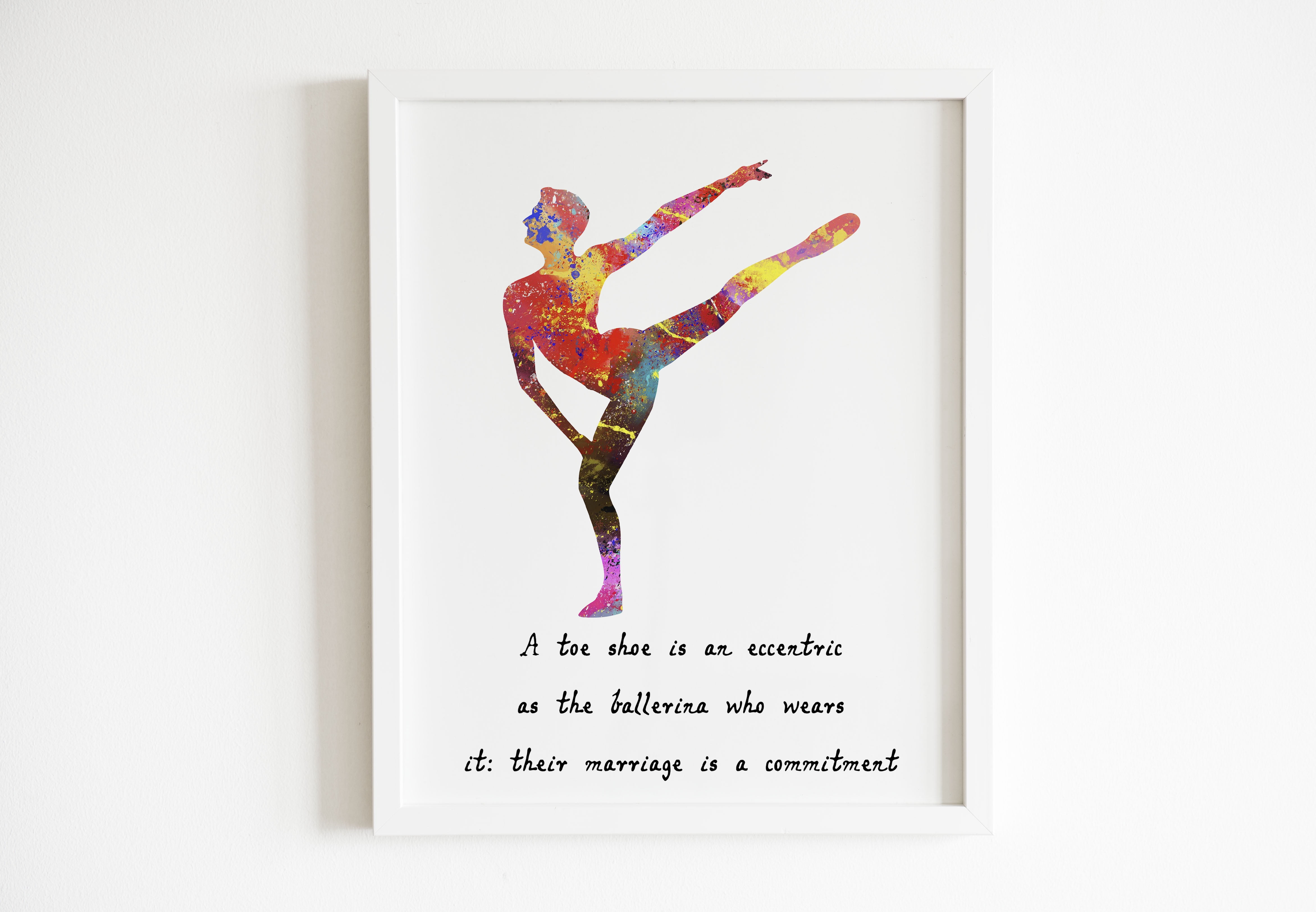 Vivid Pixel Ballet Quote – Art Prints, Wall Decor, and Wall Art 06x04in ...
