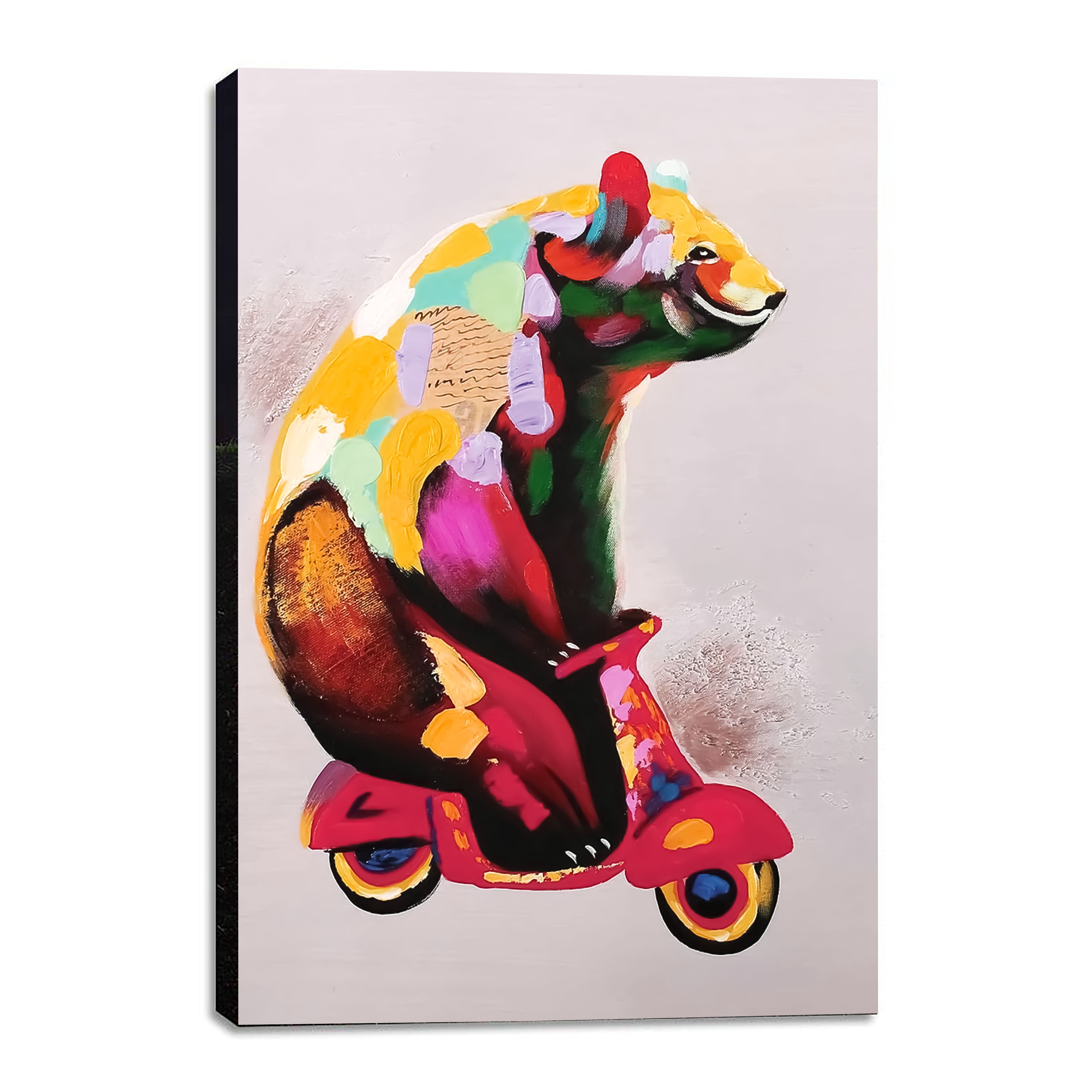 Vivid Pixel Bear On M Canvas Wall Decor, Wall Art, Office Decor 24x36in ...