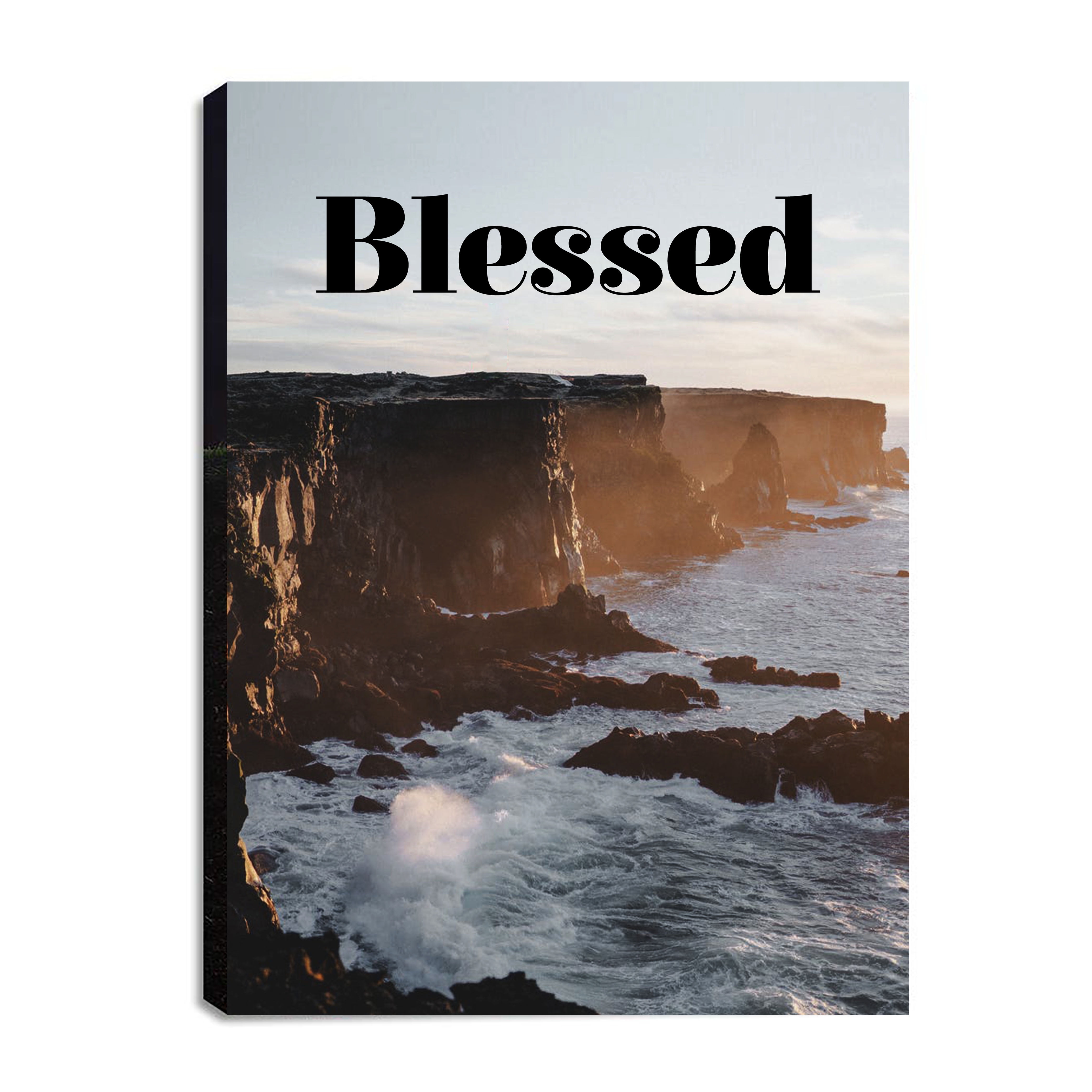 Vivid Pixel Blessed Canvas Wall Decor, Wall Art, Office Decor 24x36in ...