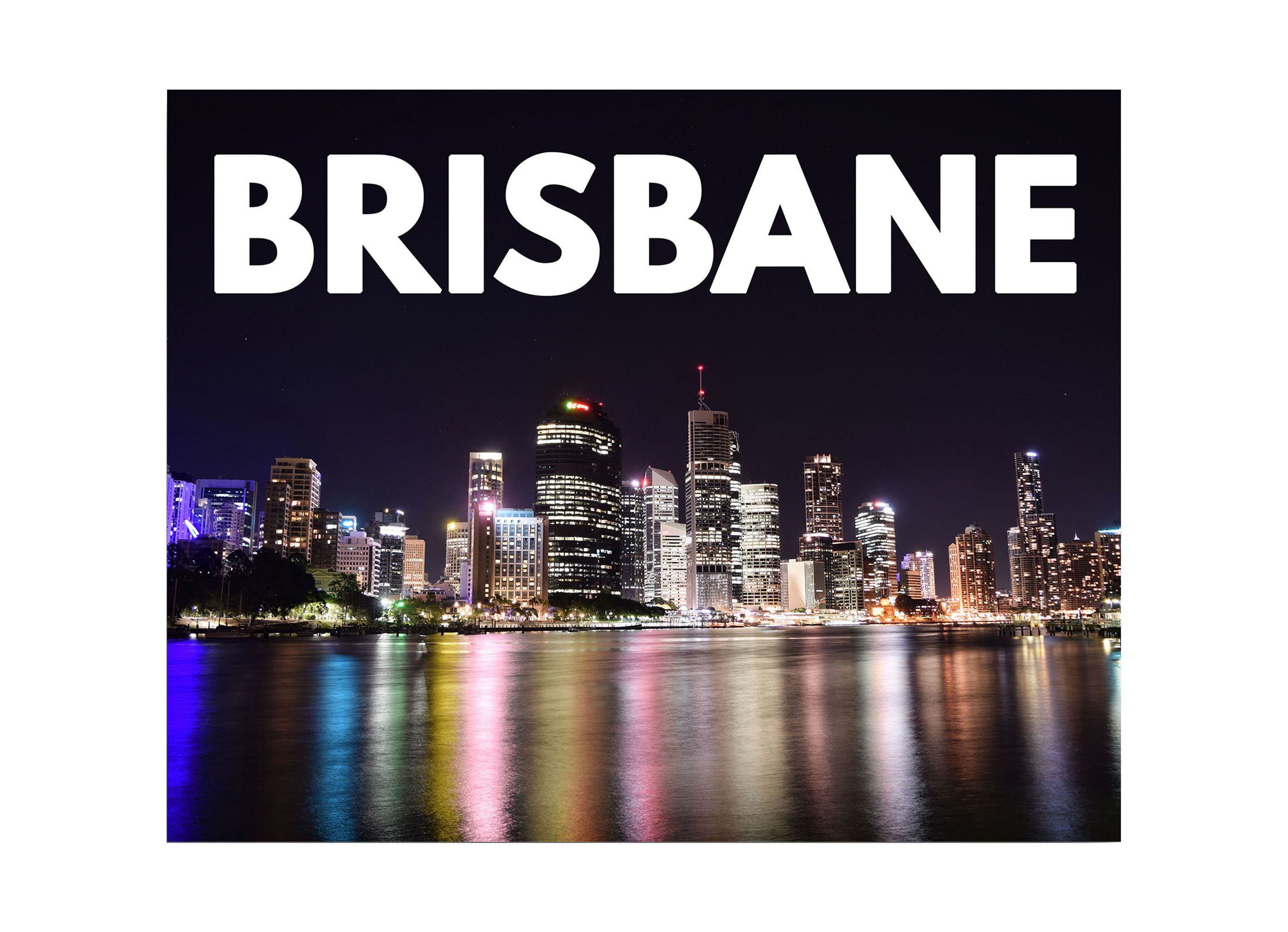 Vivid Pixel Brisbane Canvas Wall Decor, Wall Art, Office Decor 24x36in ...