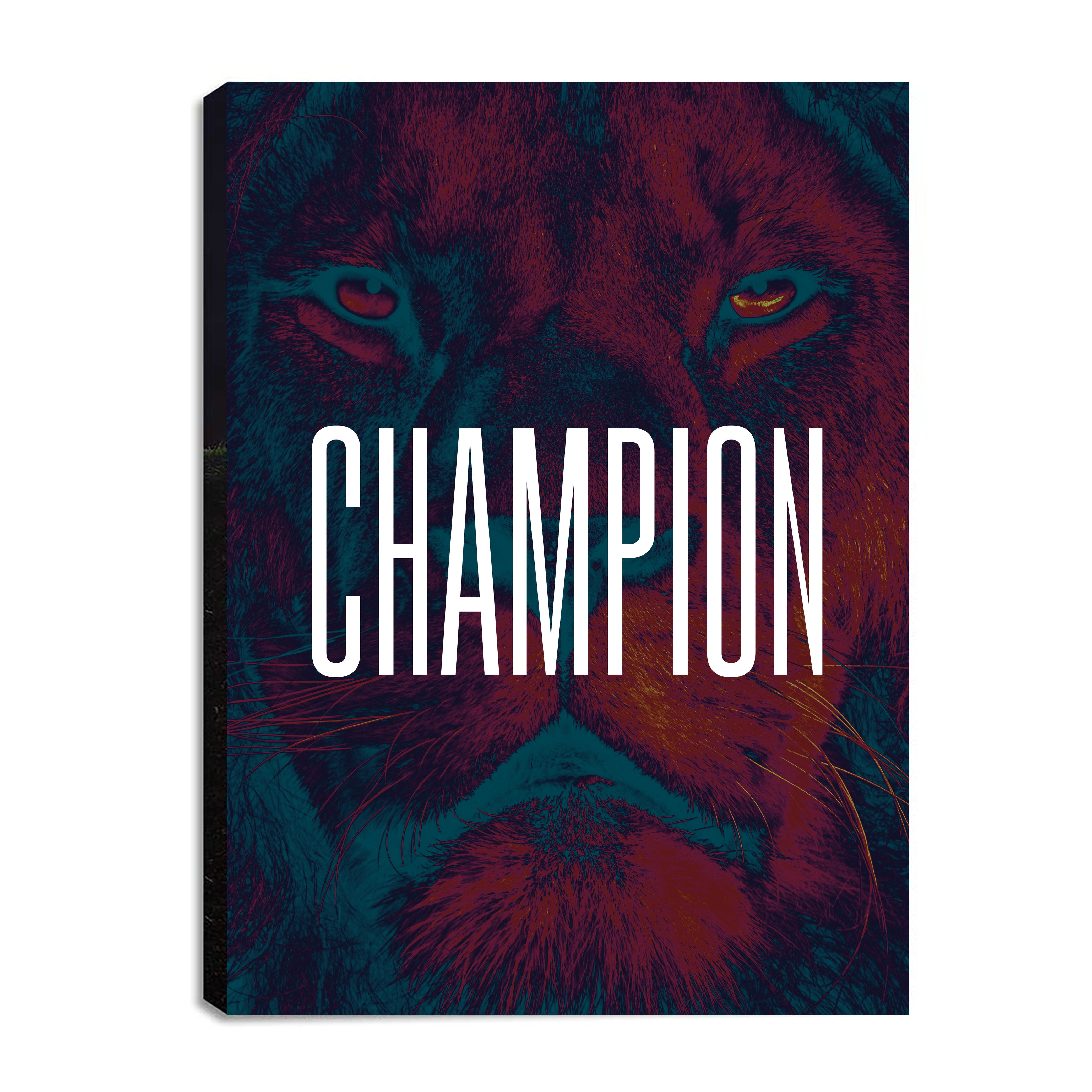 Vivid Pixel Champion Canvas Wall Decor, Wall Art, Office Decor 18x24in ...
