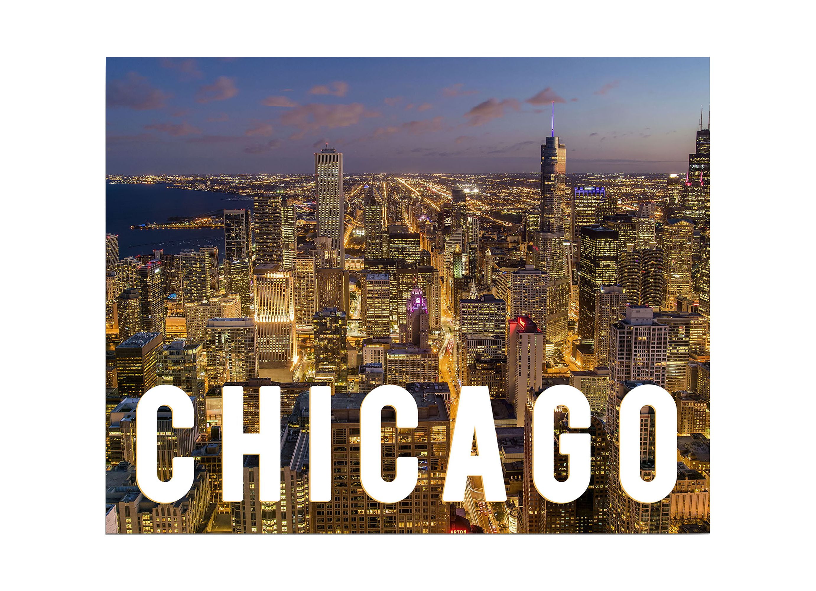 Vivid Pixel Chicago Canvas Wall Decor, Wall Art, Office Decor 12x18in ...