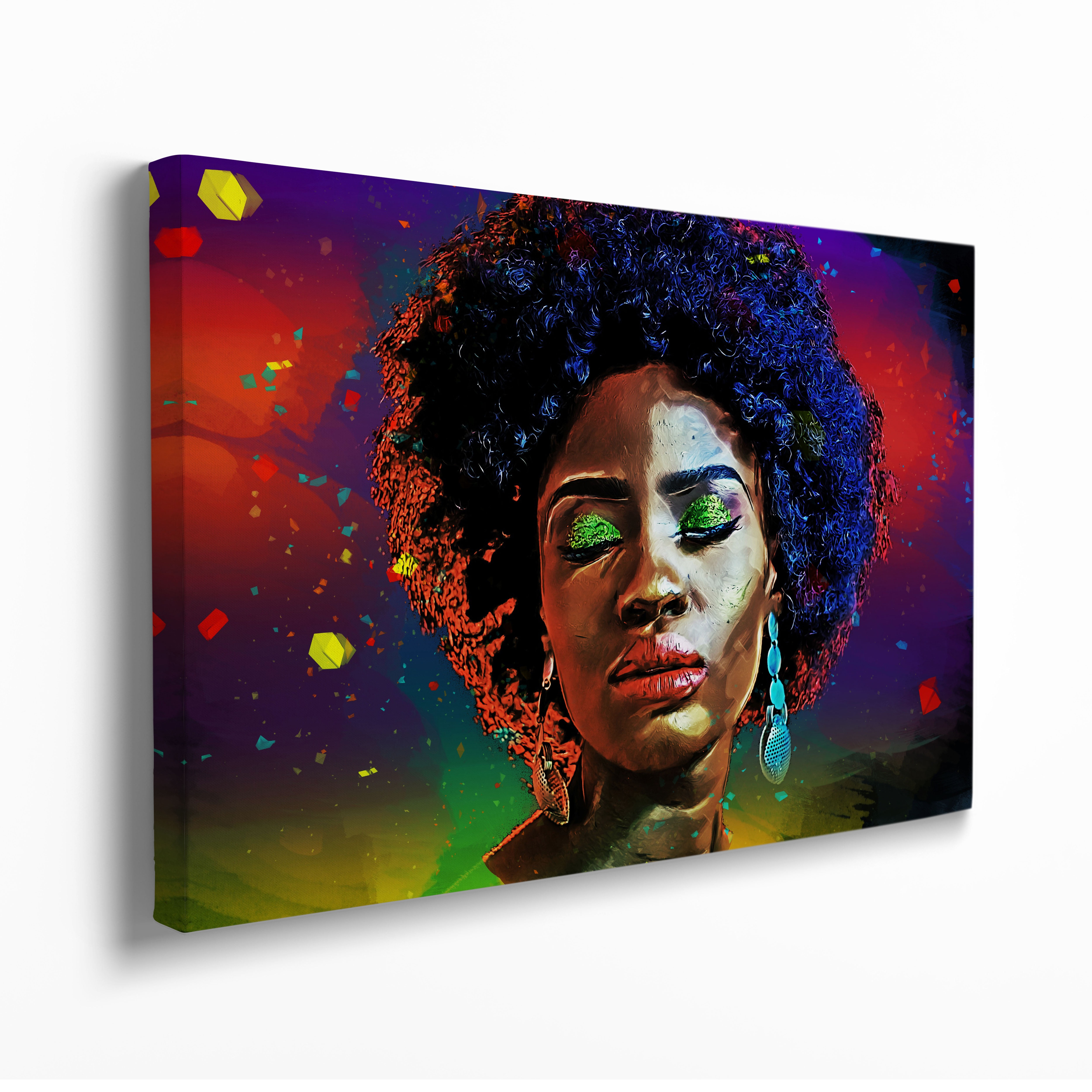 Vivid Pixel Colorful Canvas Wall Decor, Wall Art, Office Decor 16x20in ...