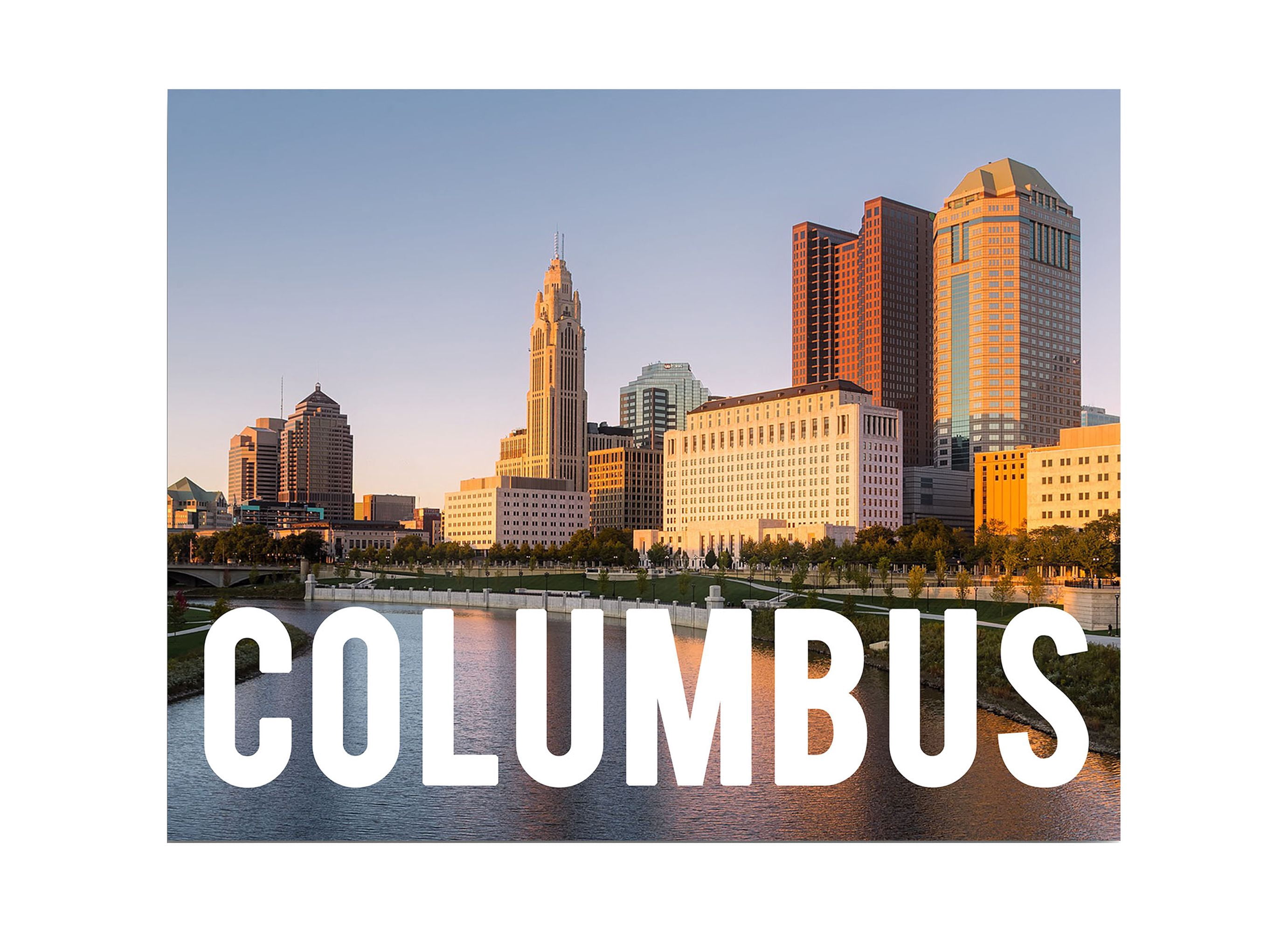 Vivid Pixel Columbus Canvas Wall Decor, Wall Art, Office Decor 18x24in ...