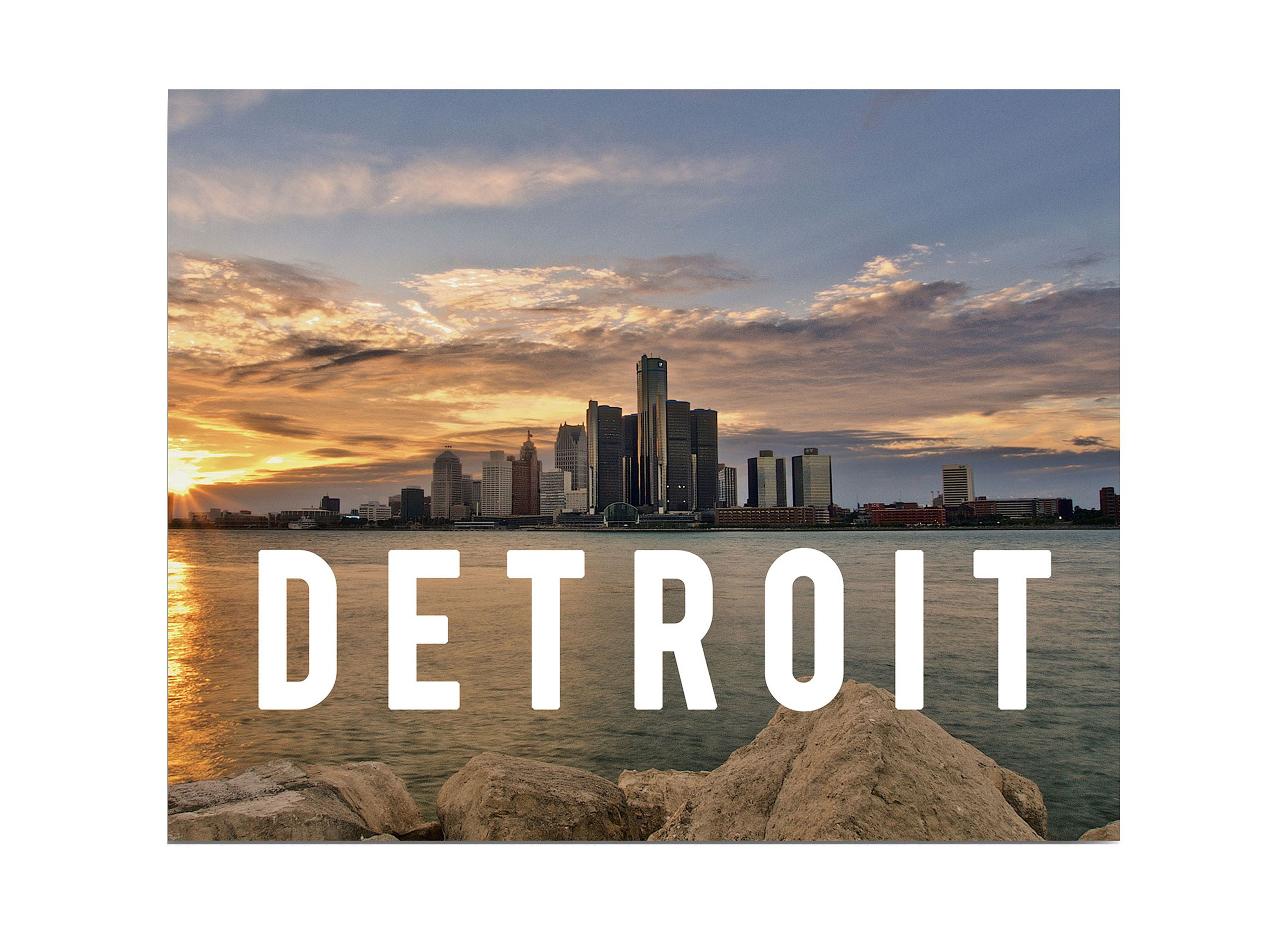 Vivid Pixel Detroit Canvas Wall Decor, Wall Art, Office Decor 30x40in - Walmart.com