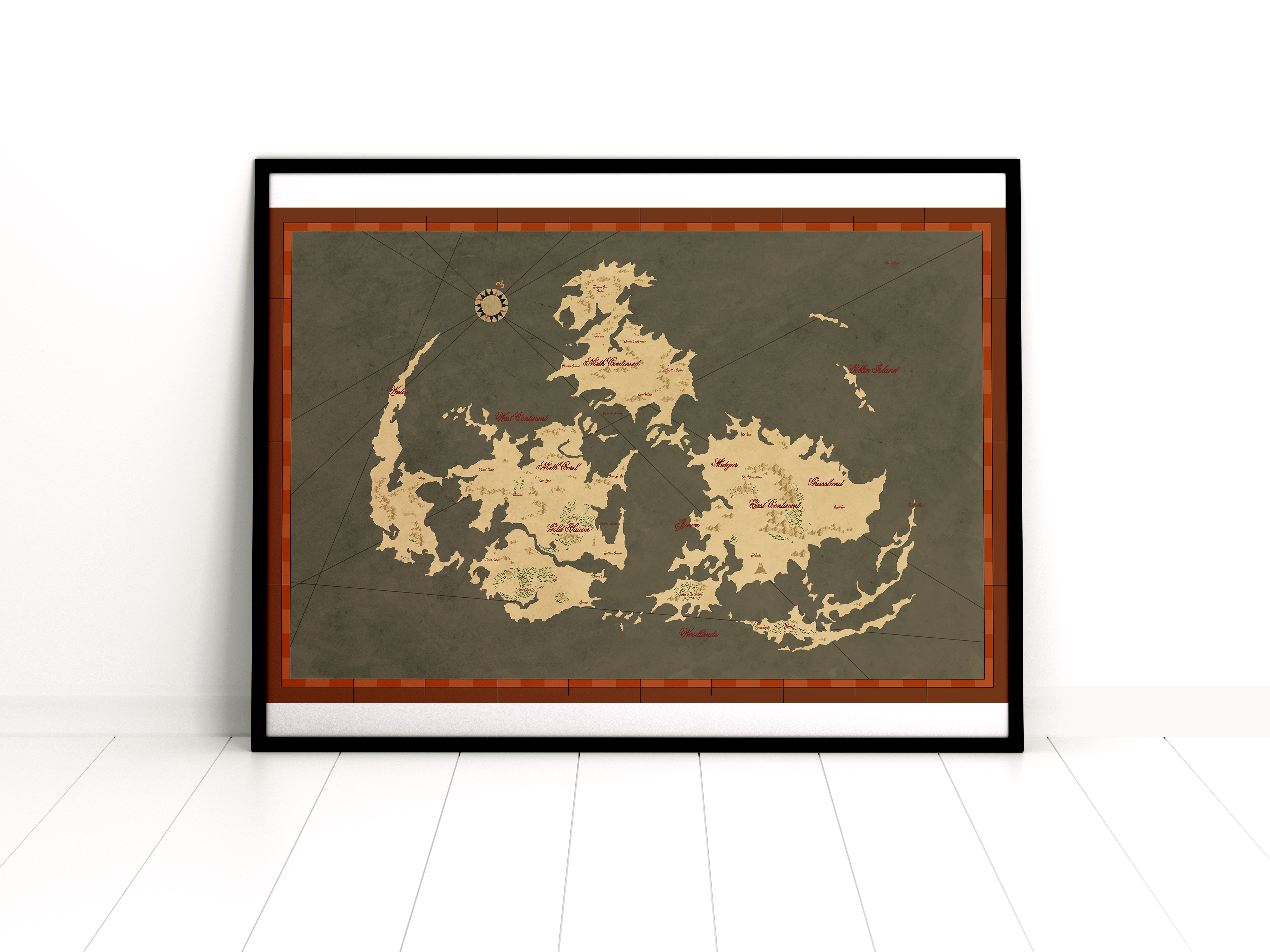 Vivid Pixel FF Map – Art Prints, Wall Decor, and Wall Art 08x10in ...