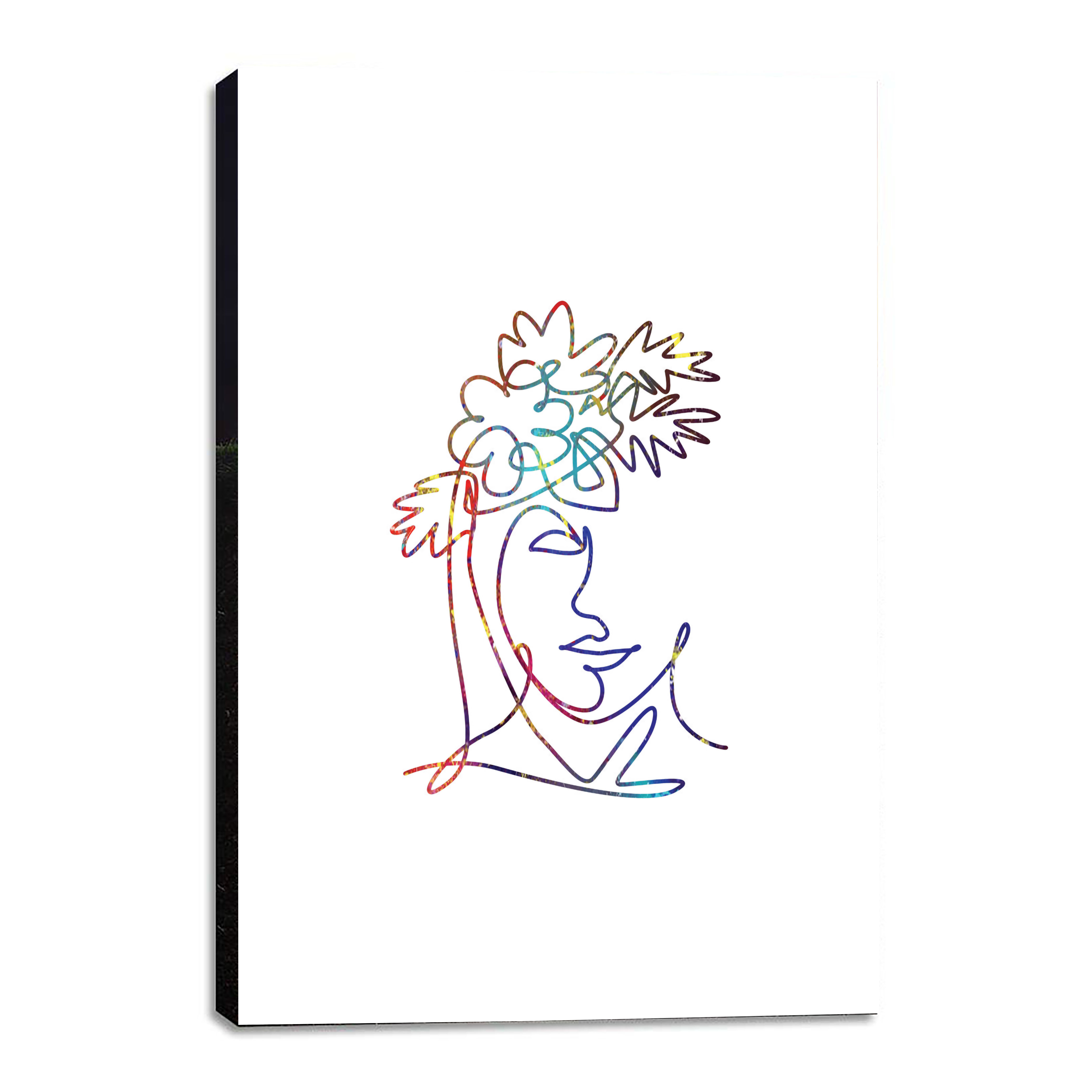 Vivid Pixel Flower Gi Canvas Wall Decor, Wall Art, Office Decor 18x24in ...