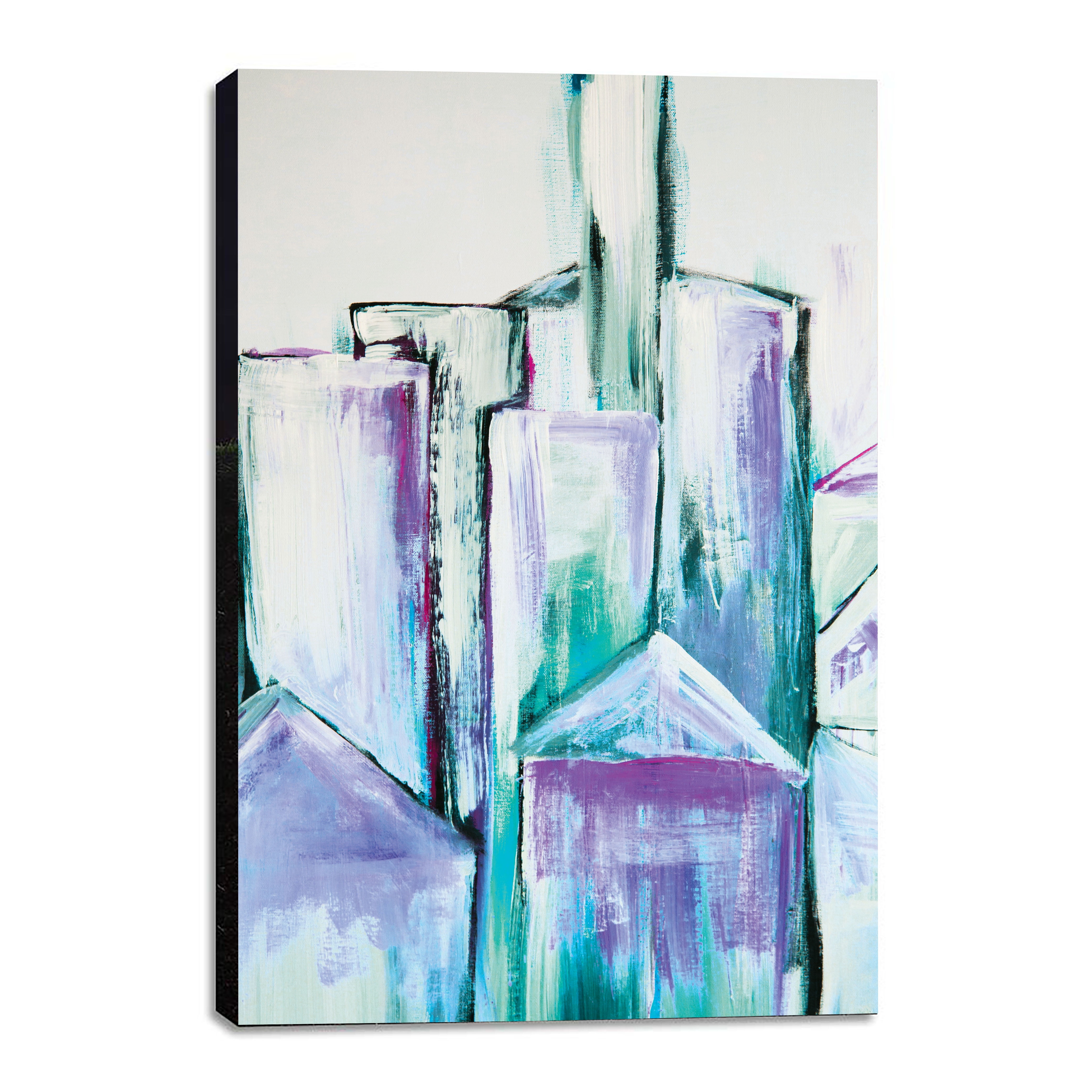 Vivid Pixel Green Cit Canvas Wall Decor, Wall Art, Office Decor 18x24in ...